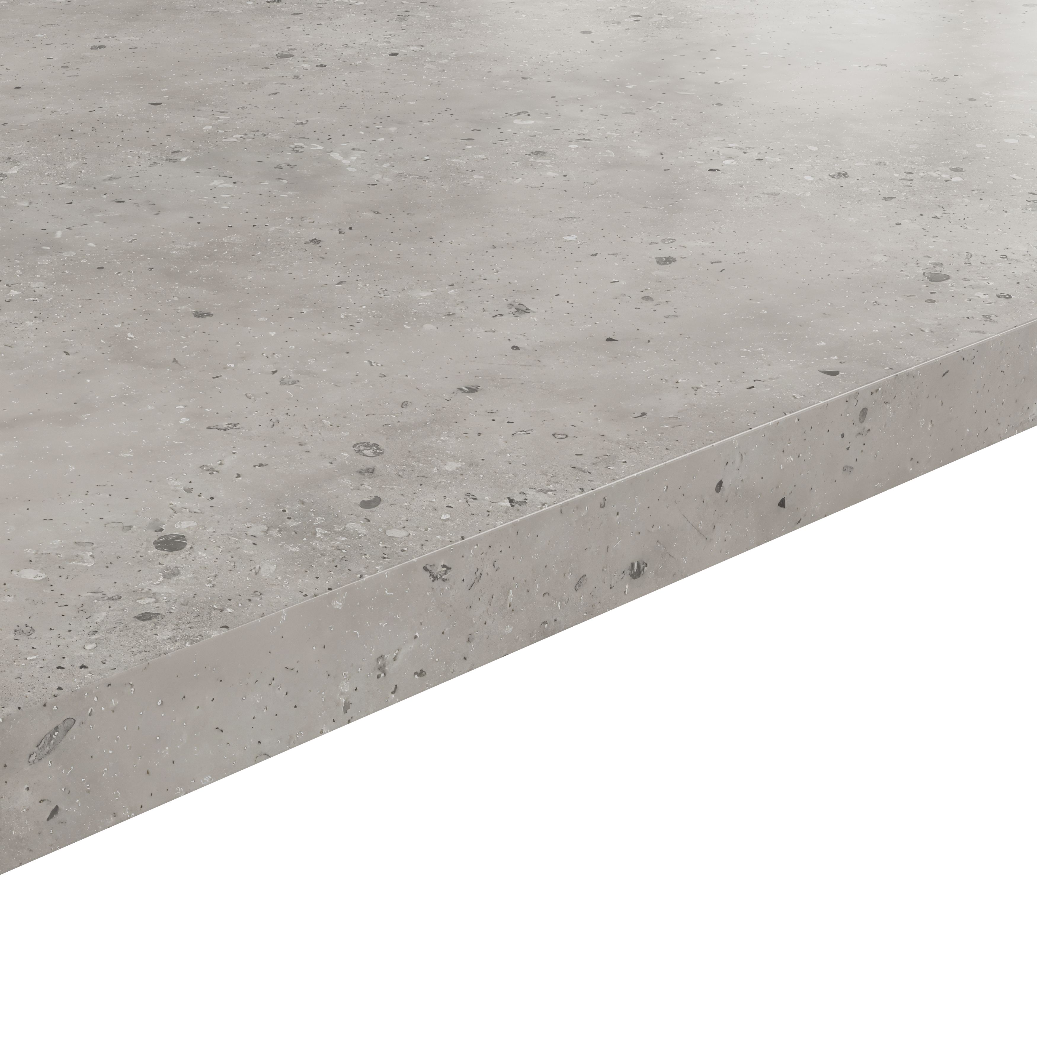 GoodHome 38mm Berberis Matt Grey Granite effect Laminate Square edge ...