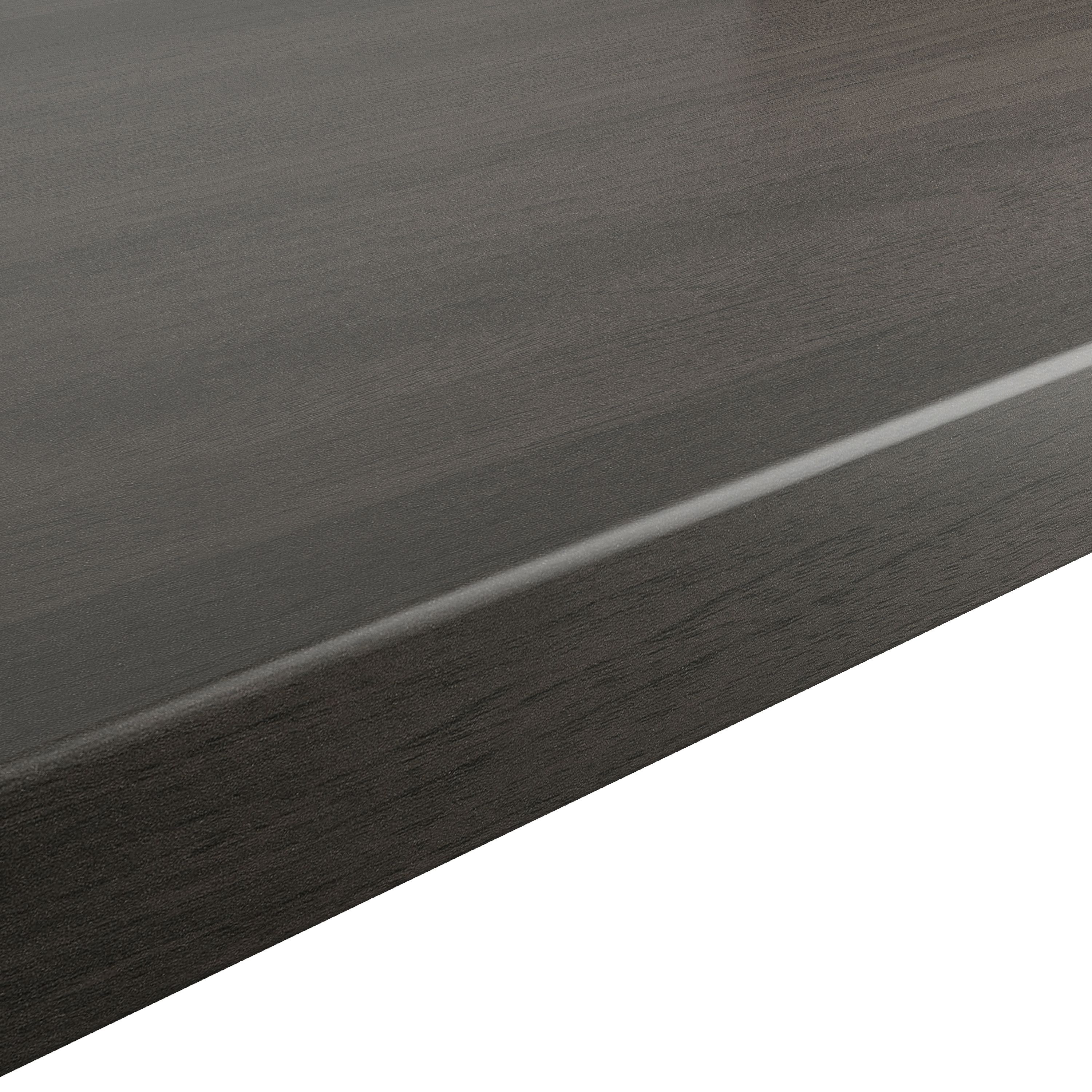 GoodHome 38mm Kabsa Matt Grey oak effect Chipboard & laminate Post ...