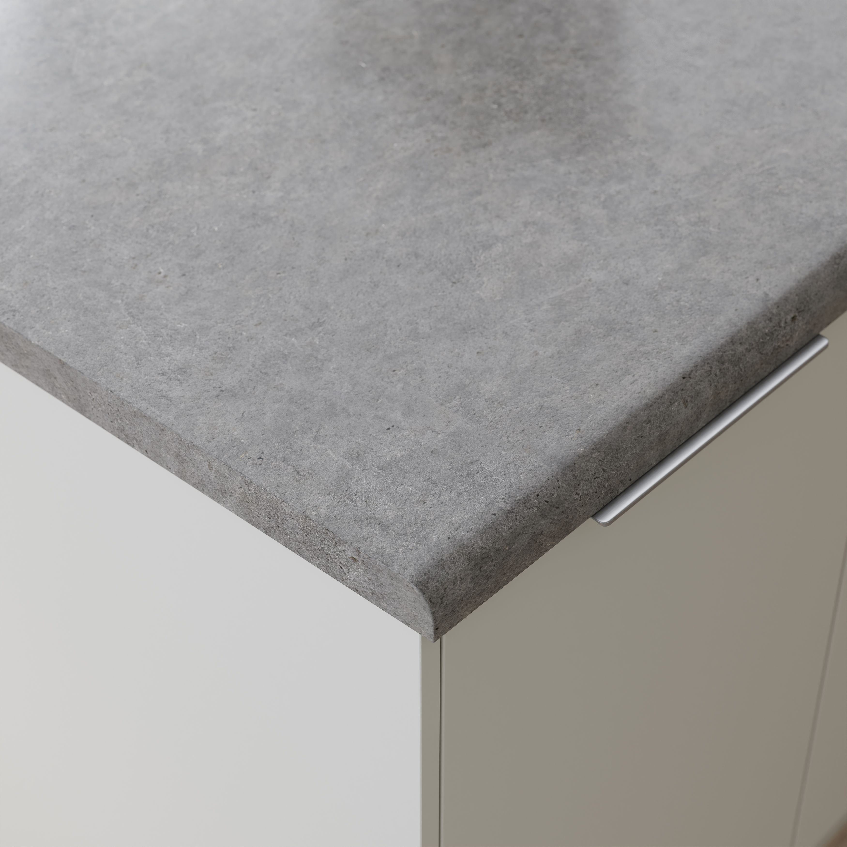 GoodHome 38mm Kabsa Matt Grey Stone effect Laminate Post-formed edge ...