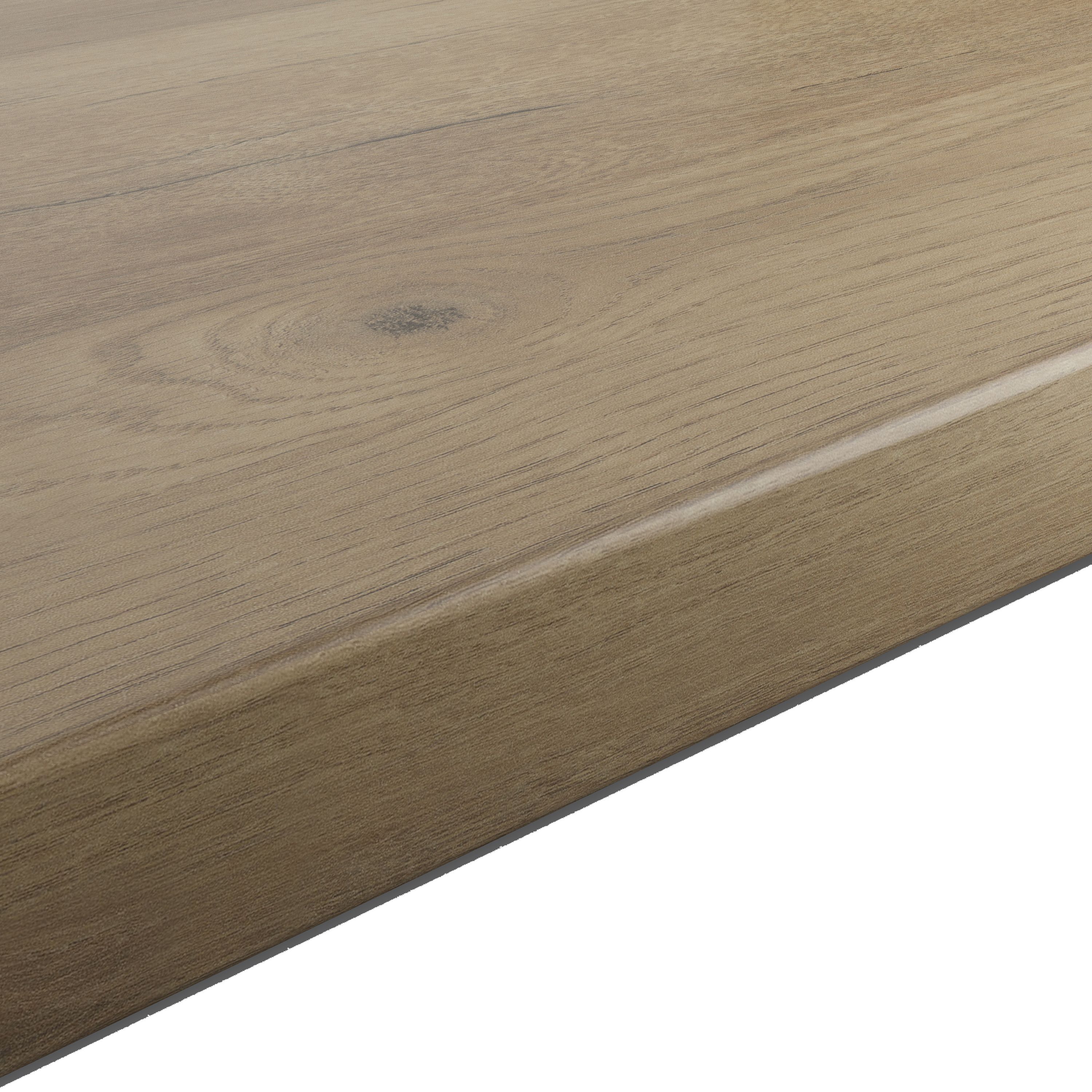 GoodHome 38mm Kabsa Matt Rustic Wood effect Laminate & particle board ...