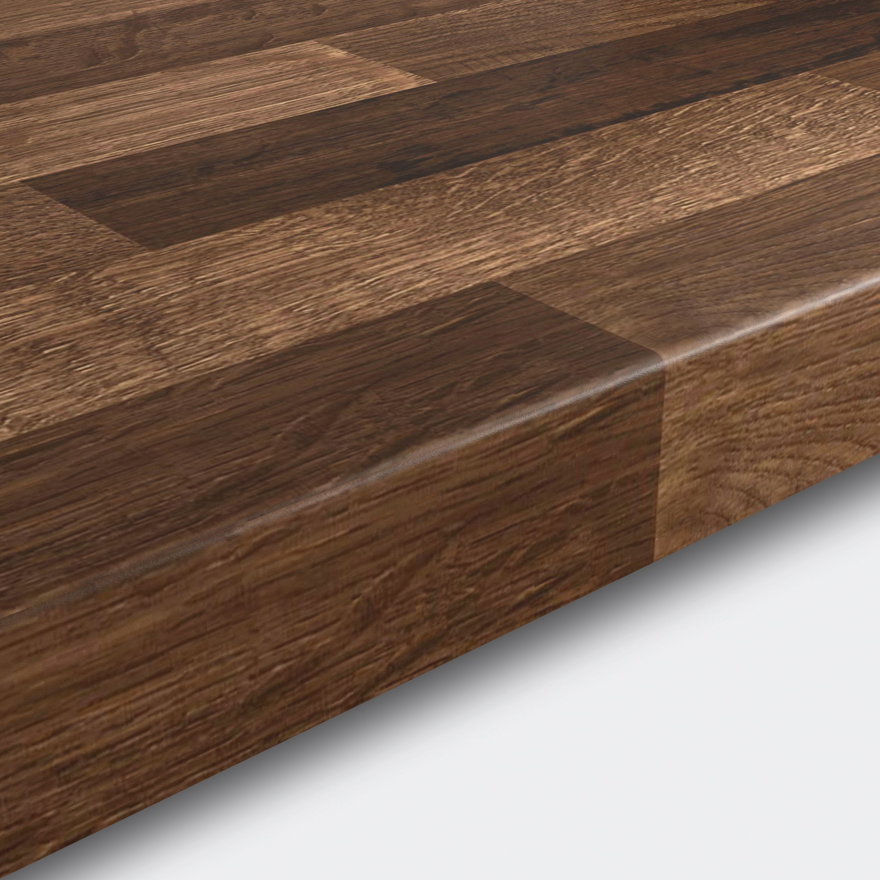 GoodHome 38mm Kabsa Matt Walnut effect Chipboard & laminate Post-formed ...