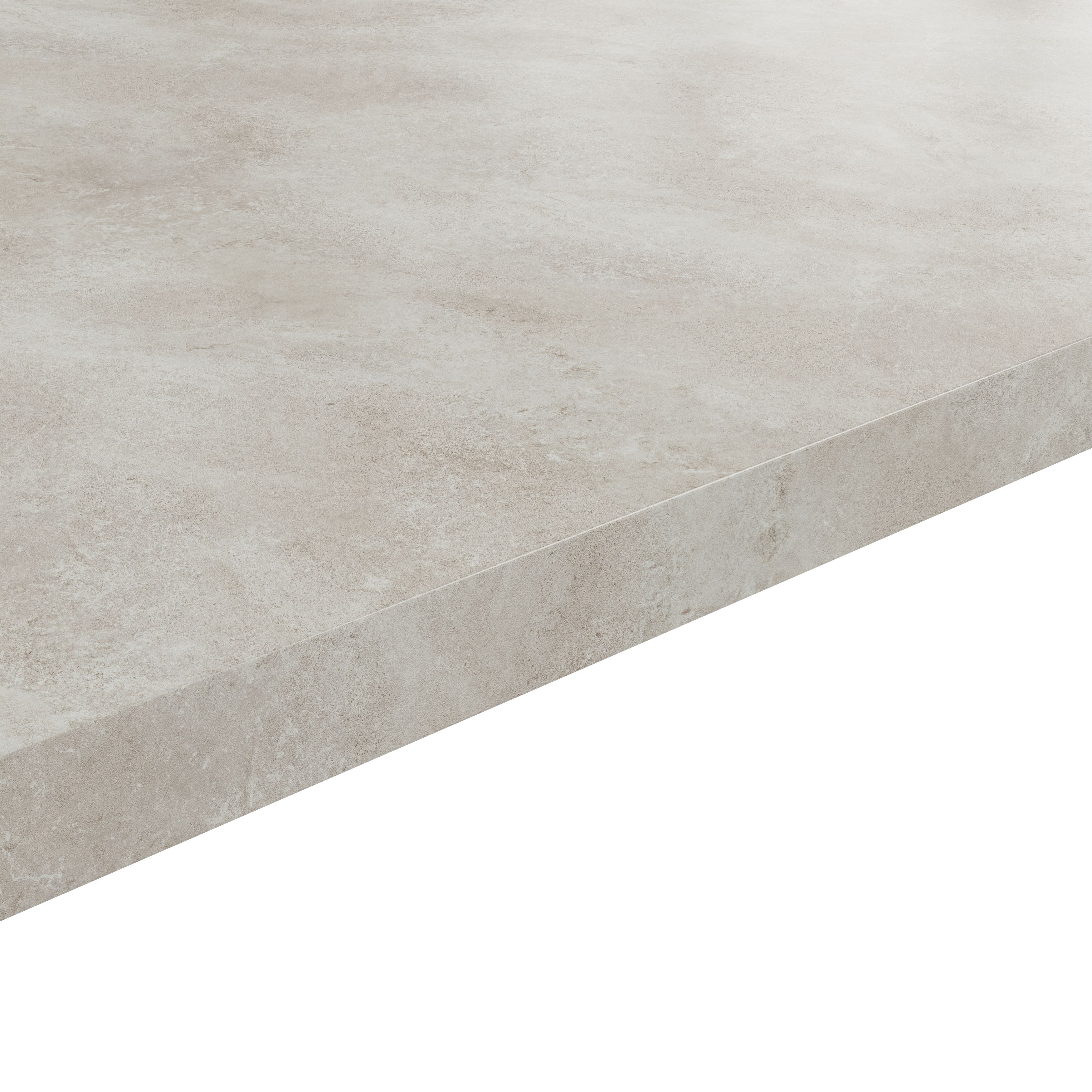 GoodHome 38mm Kala Matt Grey Concrete effect Laminate Square edge Breakfast bar, (L)2000mm