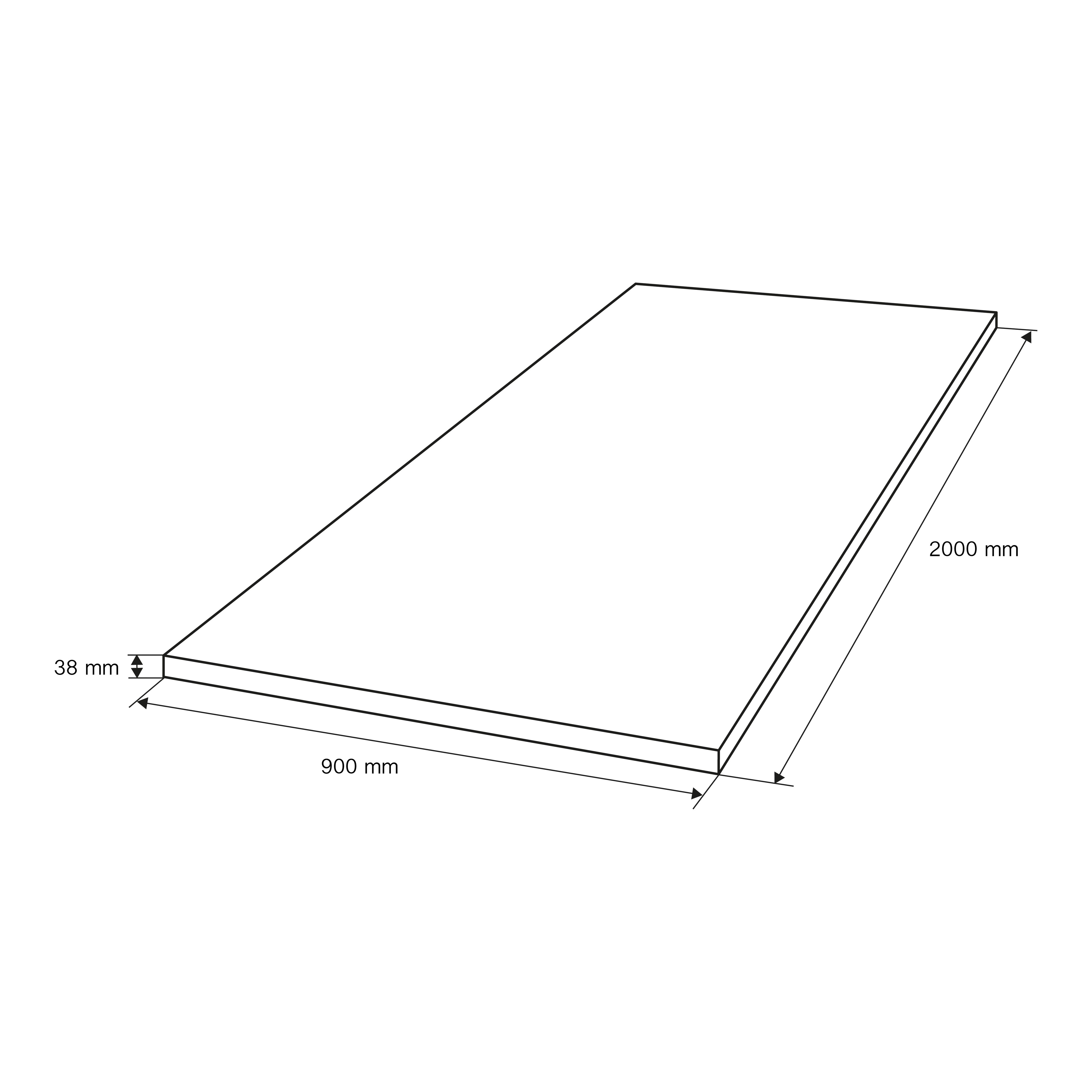 GoodHome 38mm Kala Matt Grey Concrete effect Laminate Square edge Breakfast bar, (L)2000mm