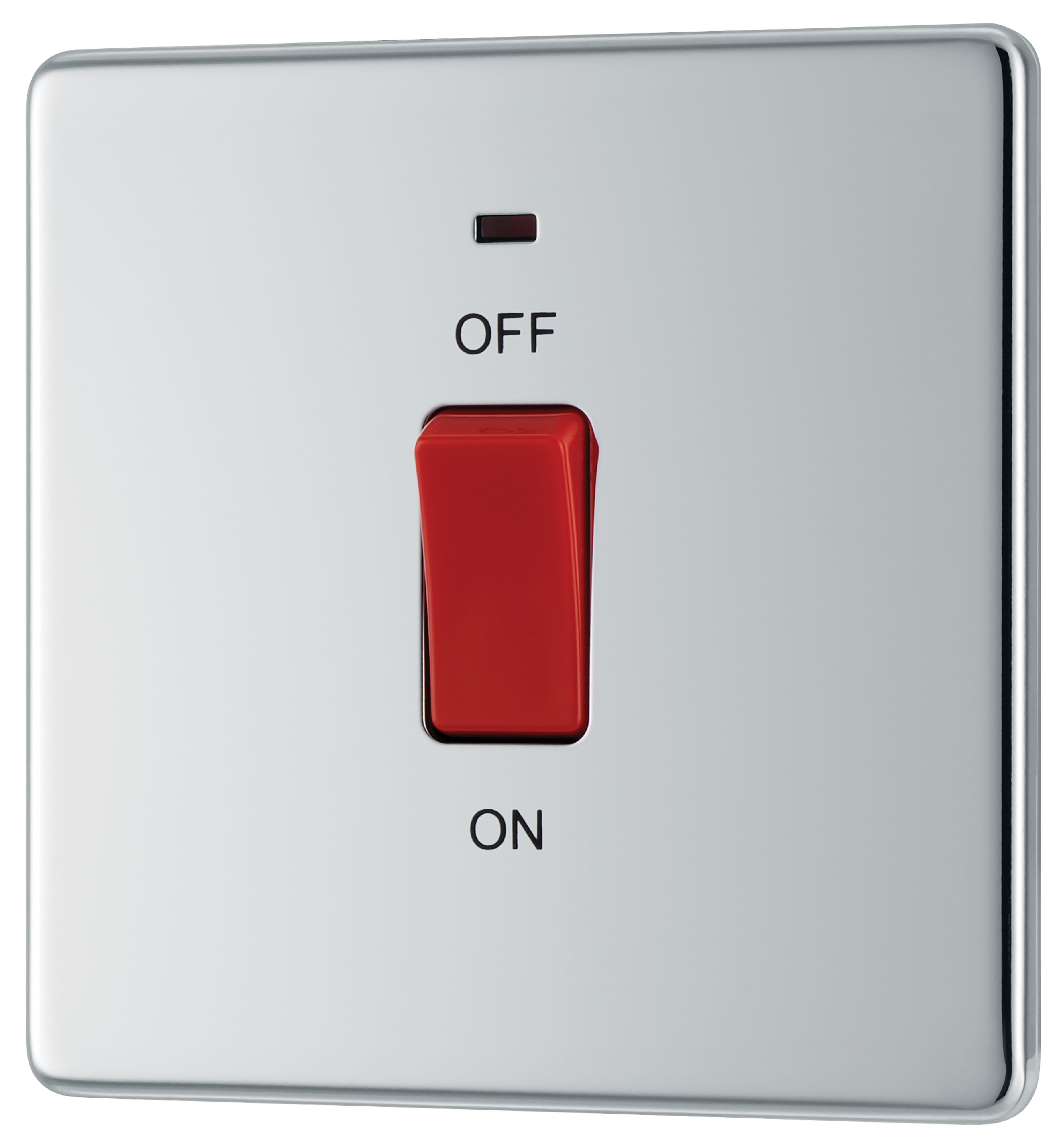 GoodHome 45A Rocker Flat Control switch with LED indicator | DIY at B&Q