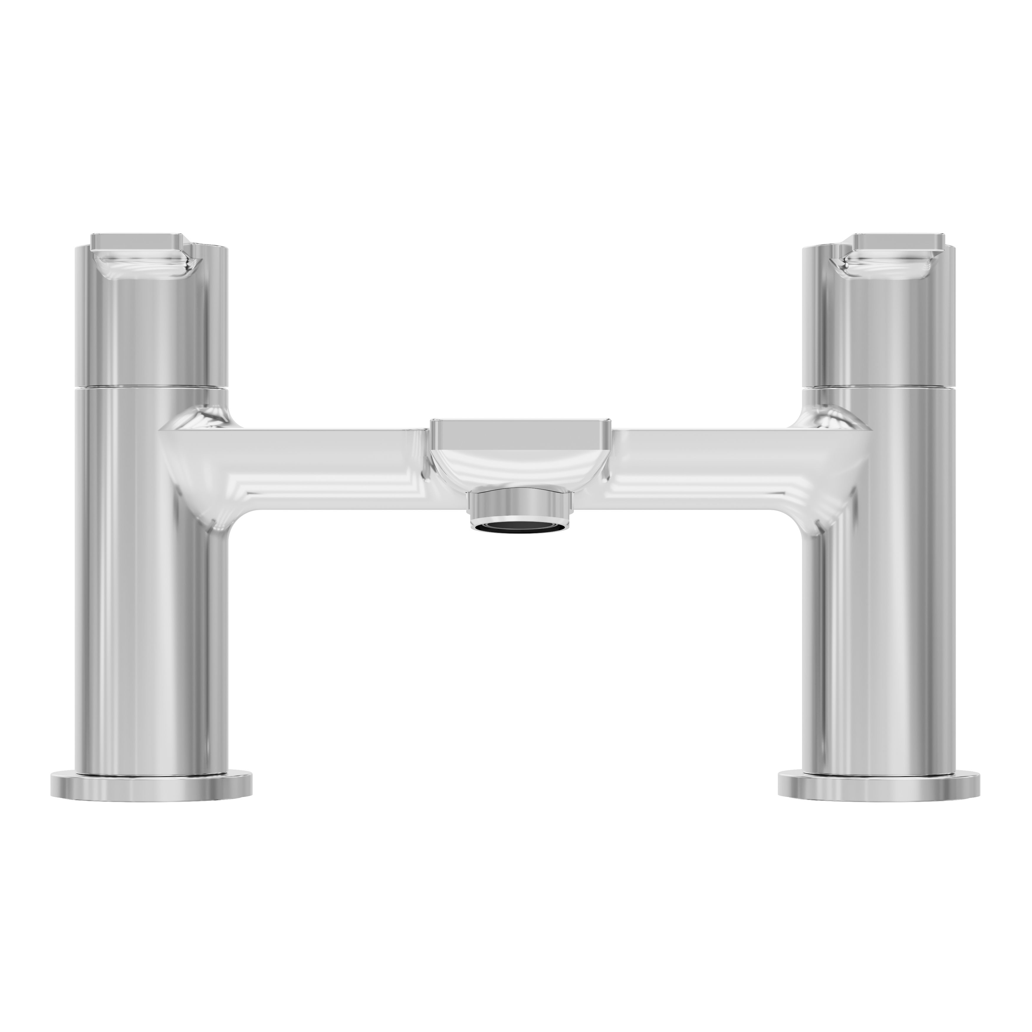GoodHome Akita Gloss Chrome effect Deck-mounted Manual Single Bath ...