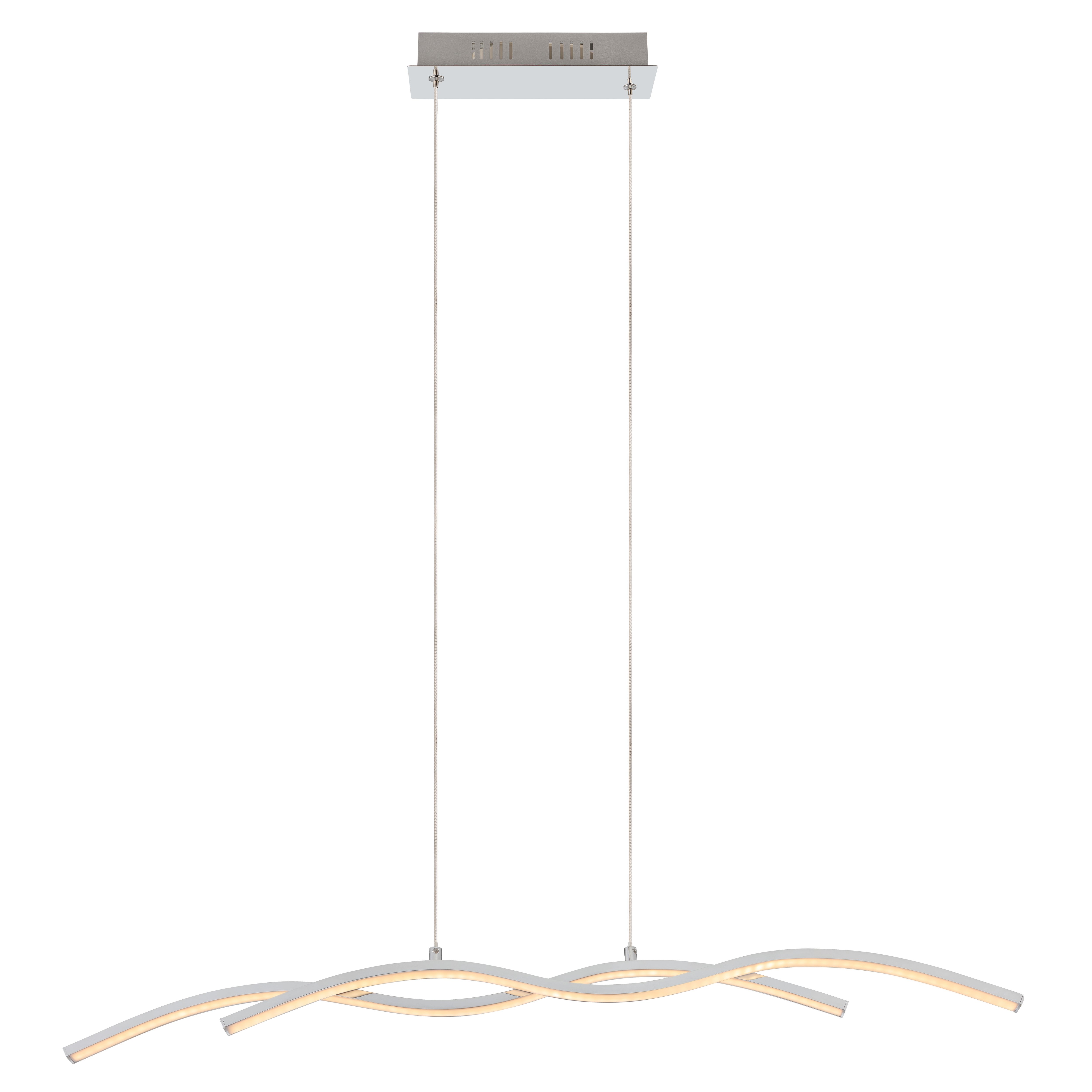 GoodHome Alani Chrome effect 2 Lamp LED Pendant ceiling light | DIY at B&Q