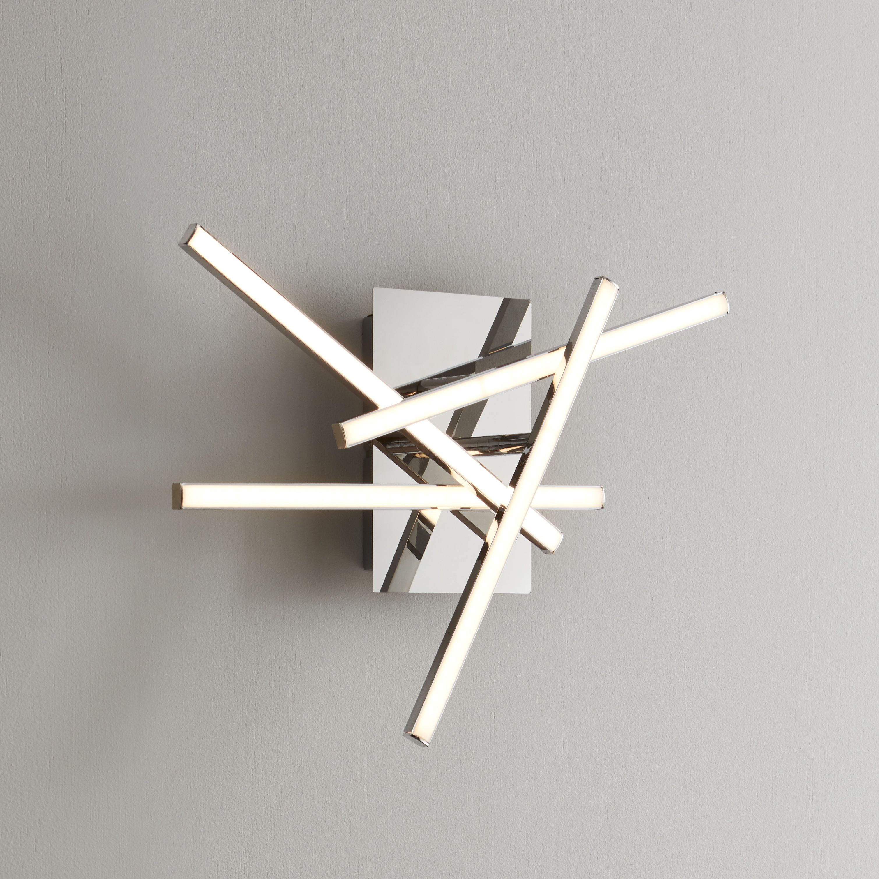 GoodHome Alani Chrome effect Quadruple Wall light | DIY at B&Q