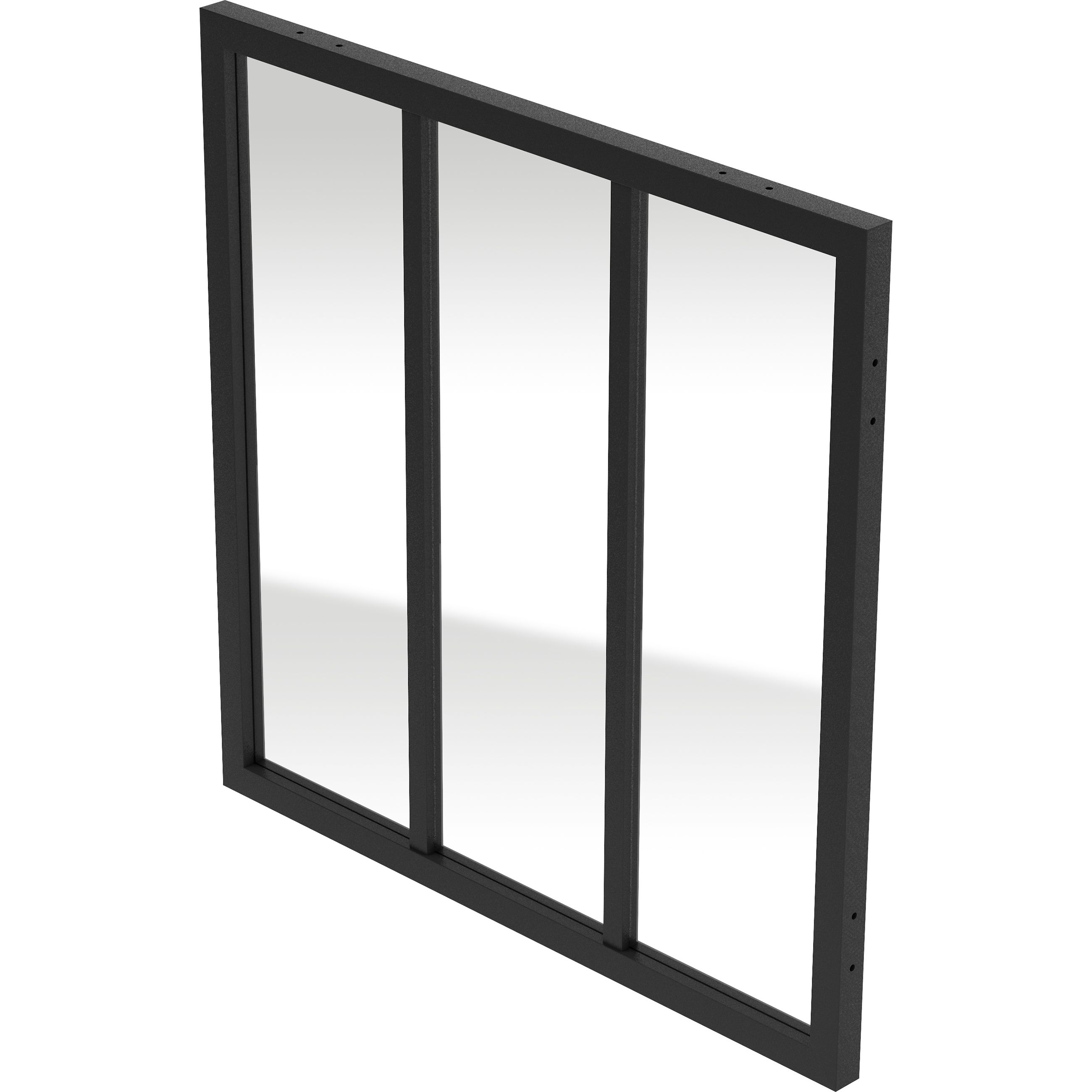GoodHome Alara Black Clear Glass Modular Room divider panel (H)1m (W)1m ...