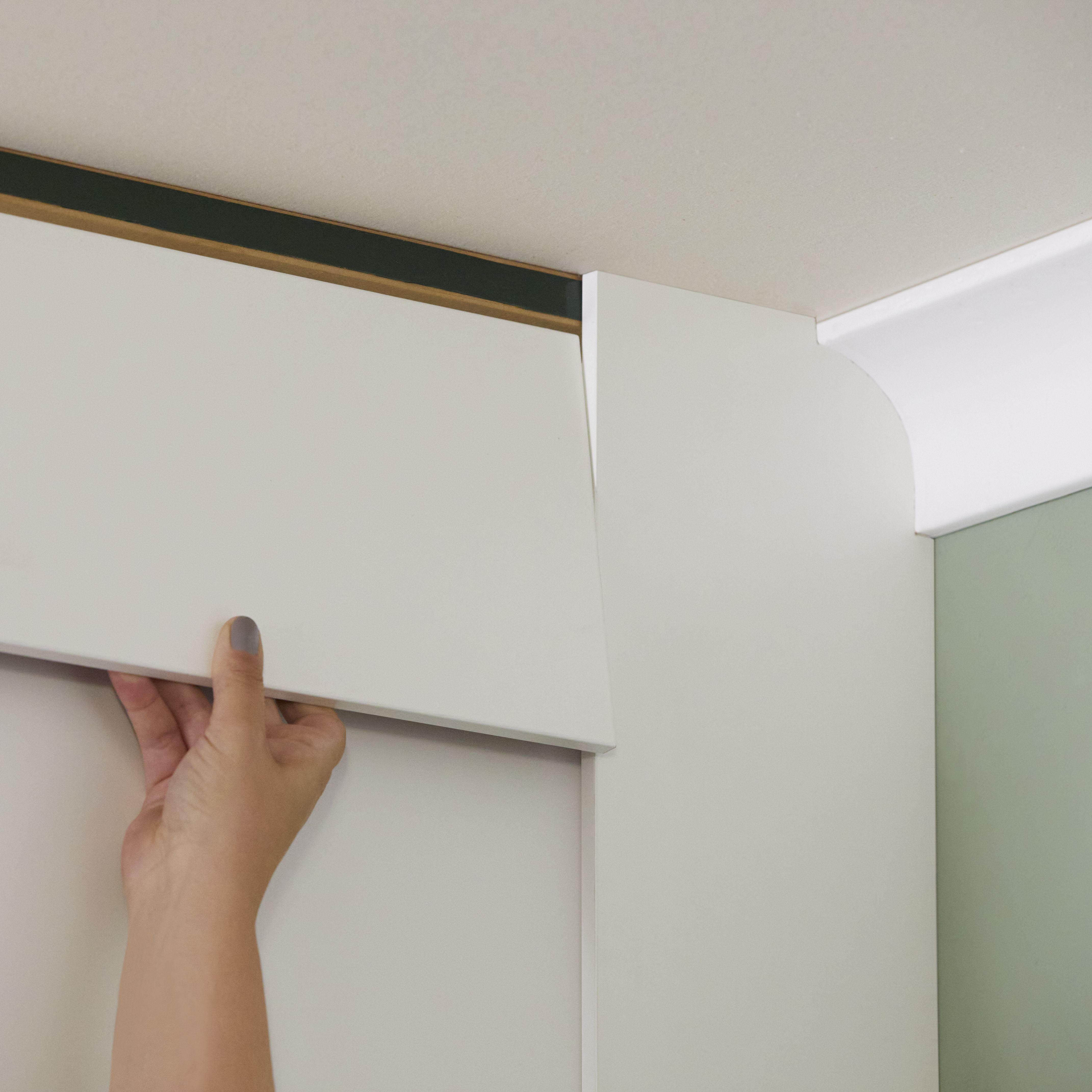 GoodHome Alara White Modular Room divider top panel kit (H)0.18m (W)1.08m