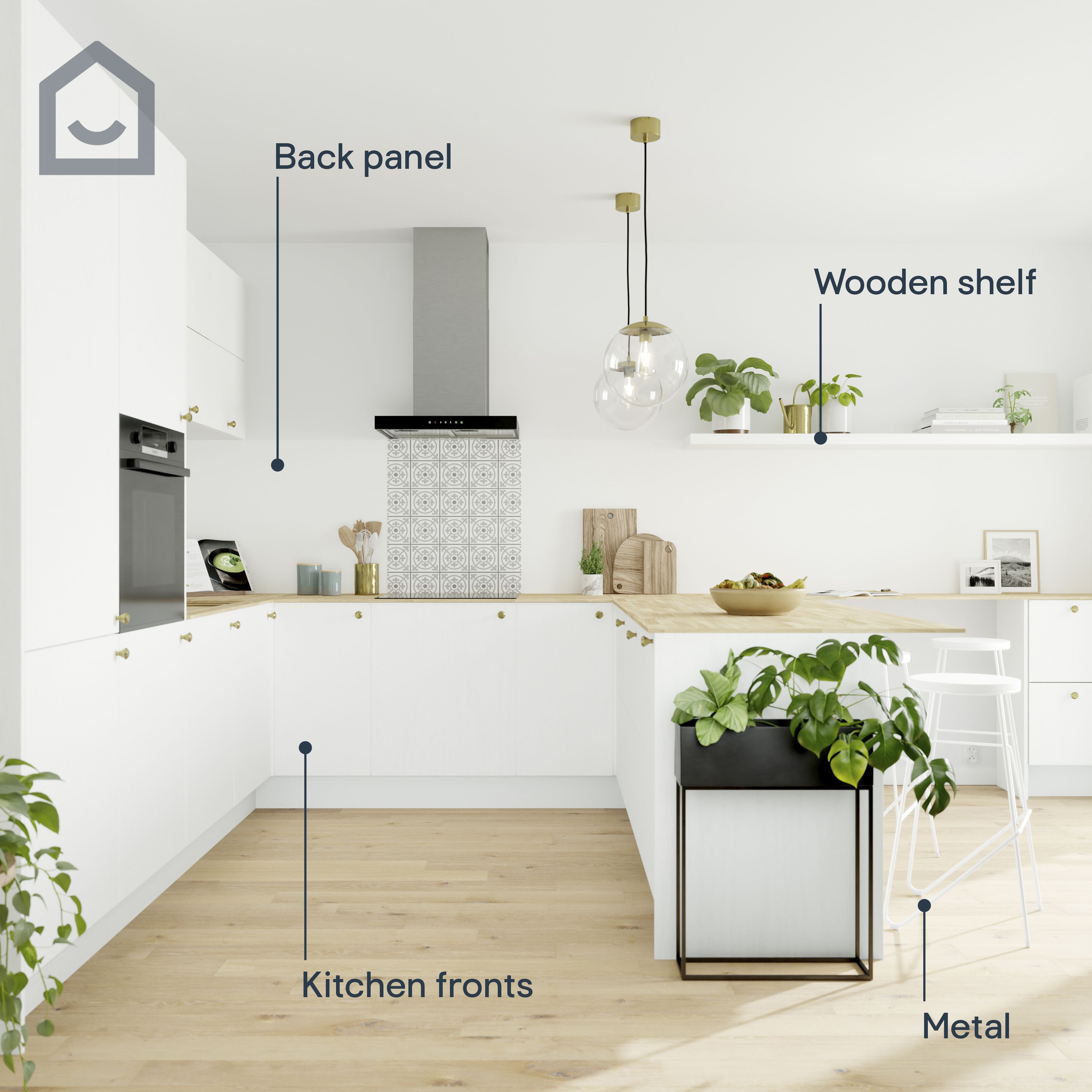 GoodHome Alberta Satin Multi-surface paint, 2L