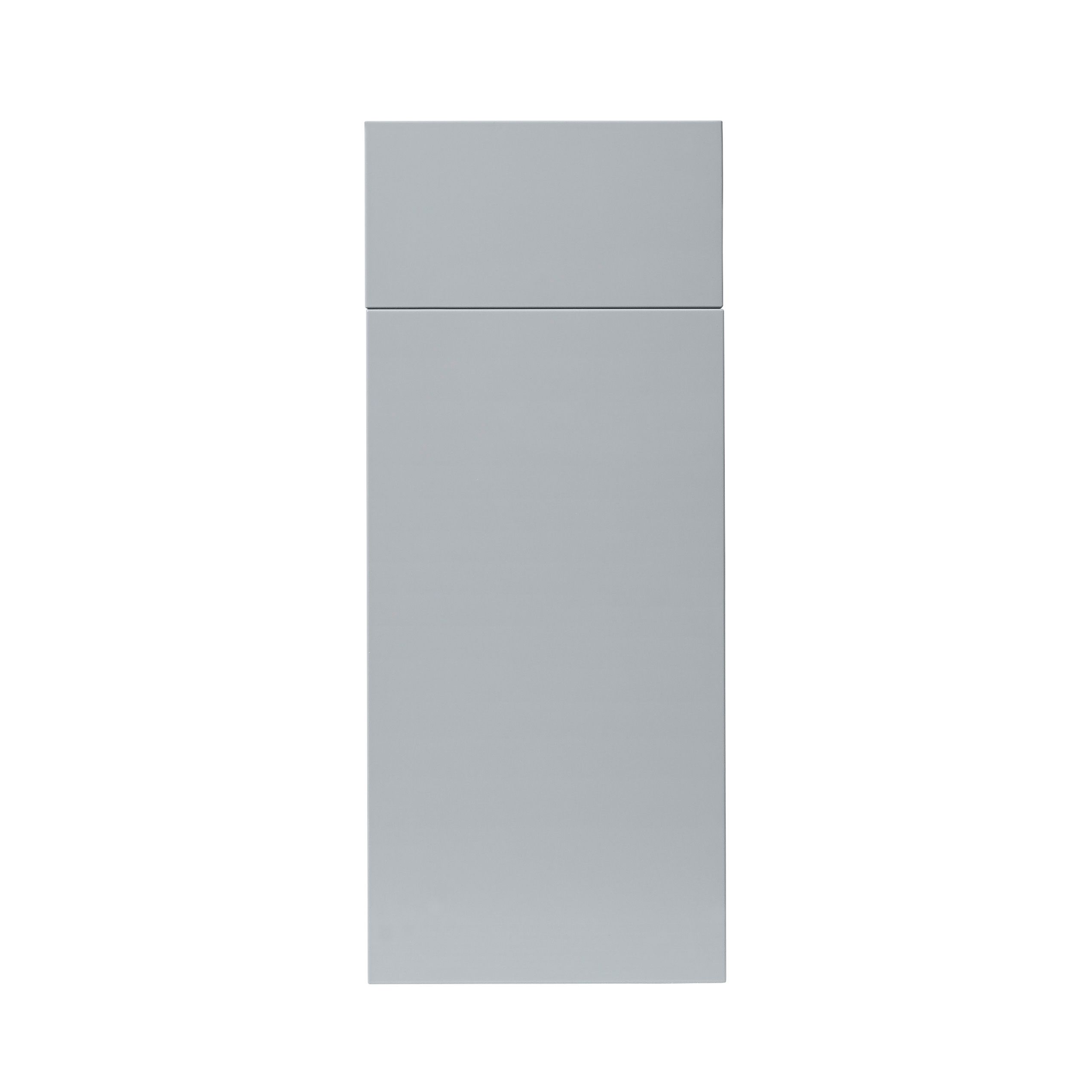GoodHome Alisma High gloss grey Slab Door & drawer 300mm