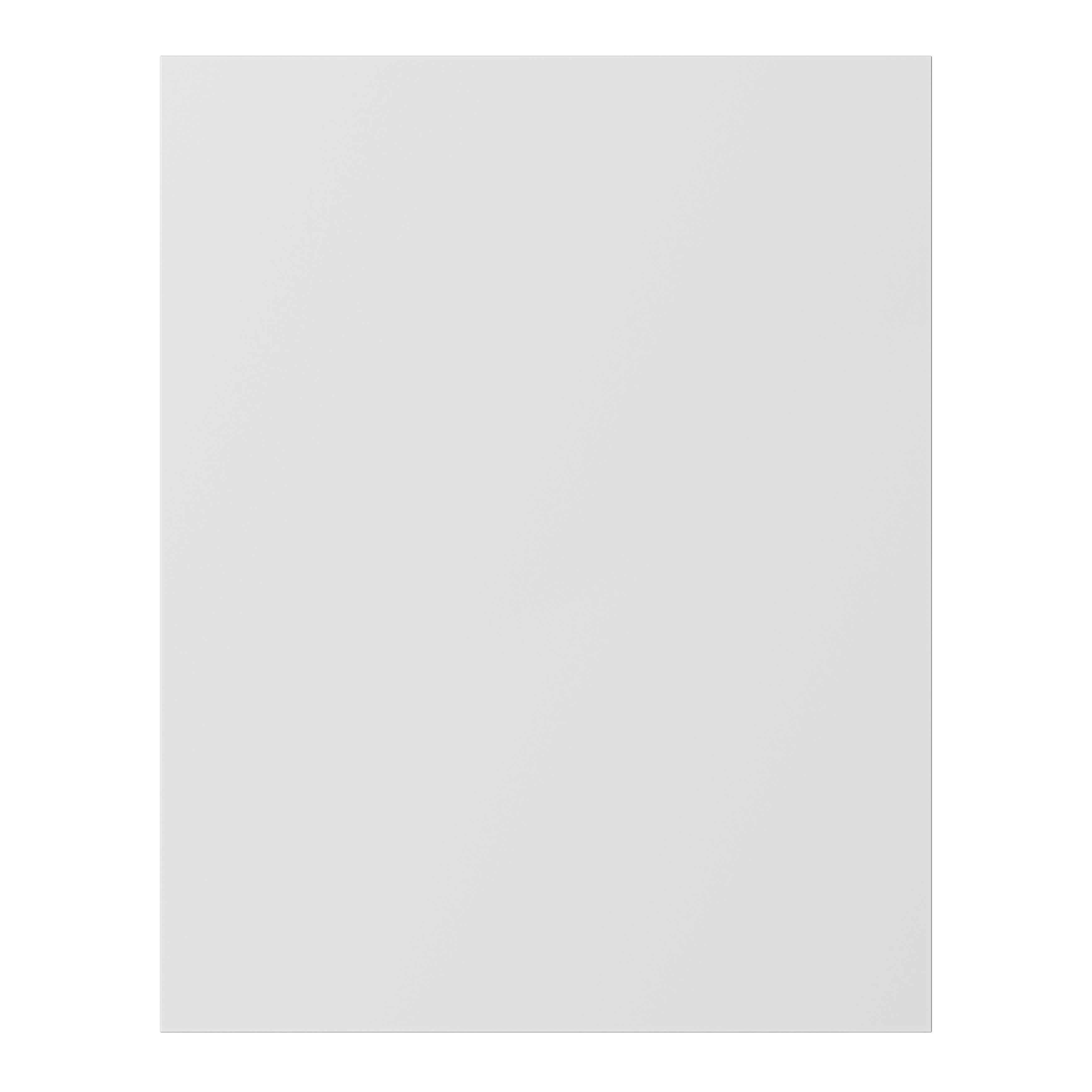 GoodHome Alisma Innovo handleless gloss light grey slab Clad on end ...