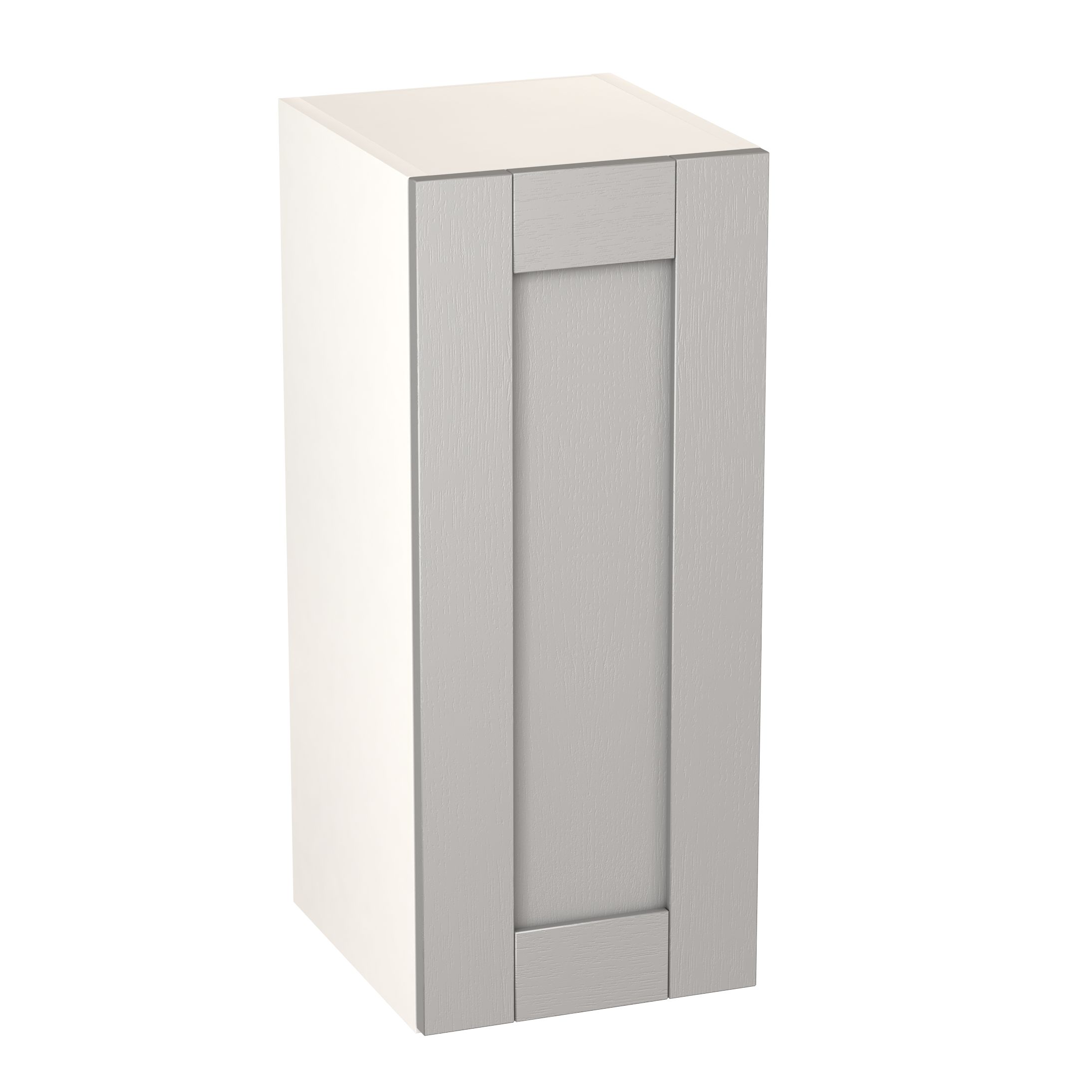 GoodHome Alpinia Matt grey painted wood effect shaker Wall Kitchen ...