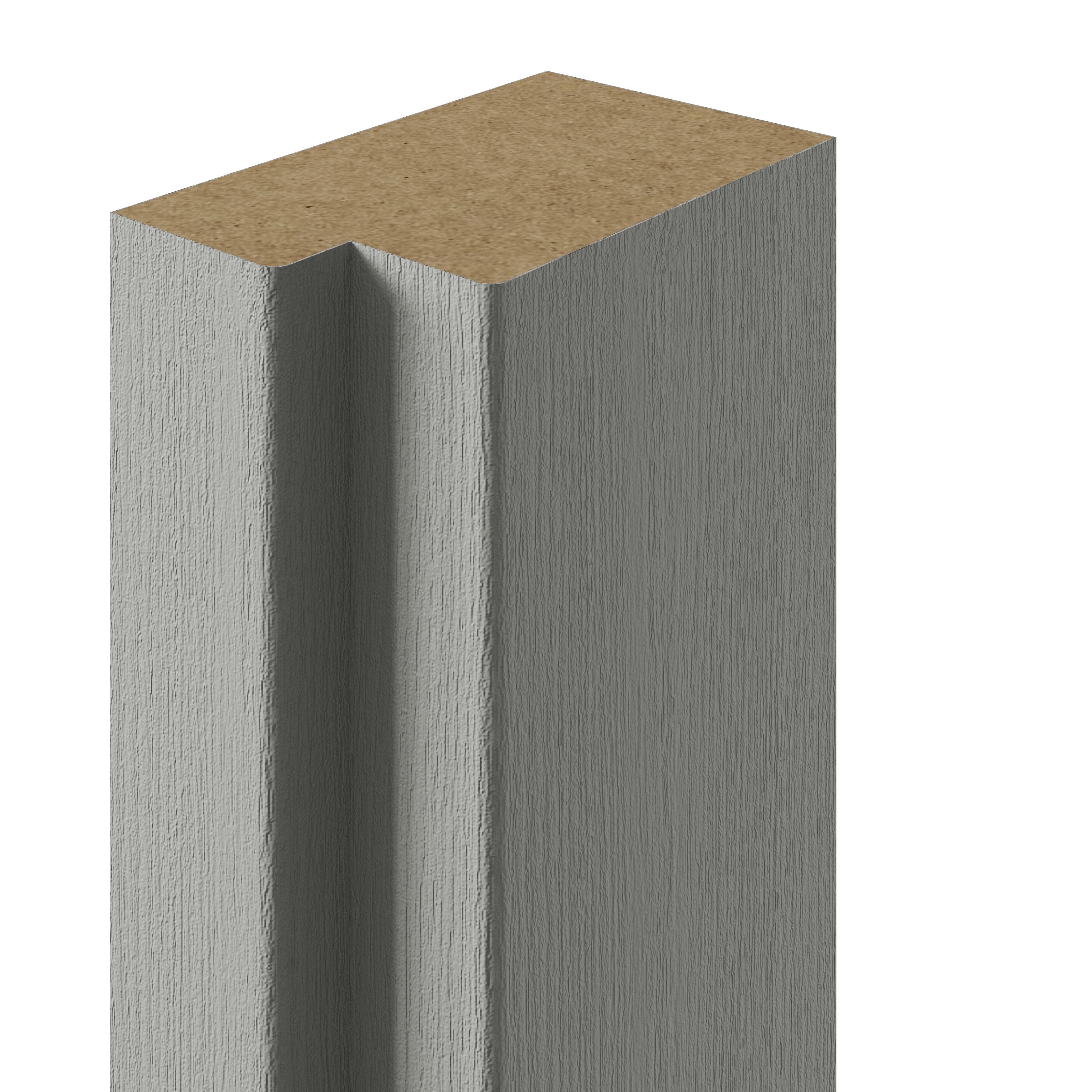 GoodHome Alpinia Matt Grey Square Pilaster, (H)2400mm (W)80mm