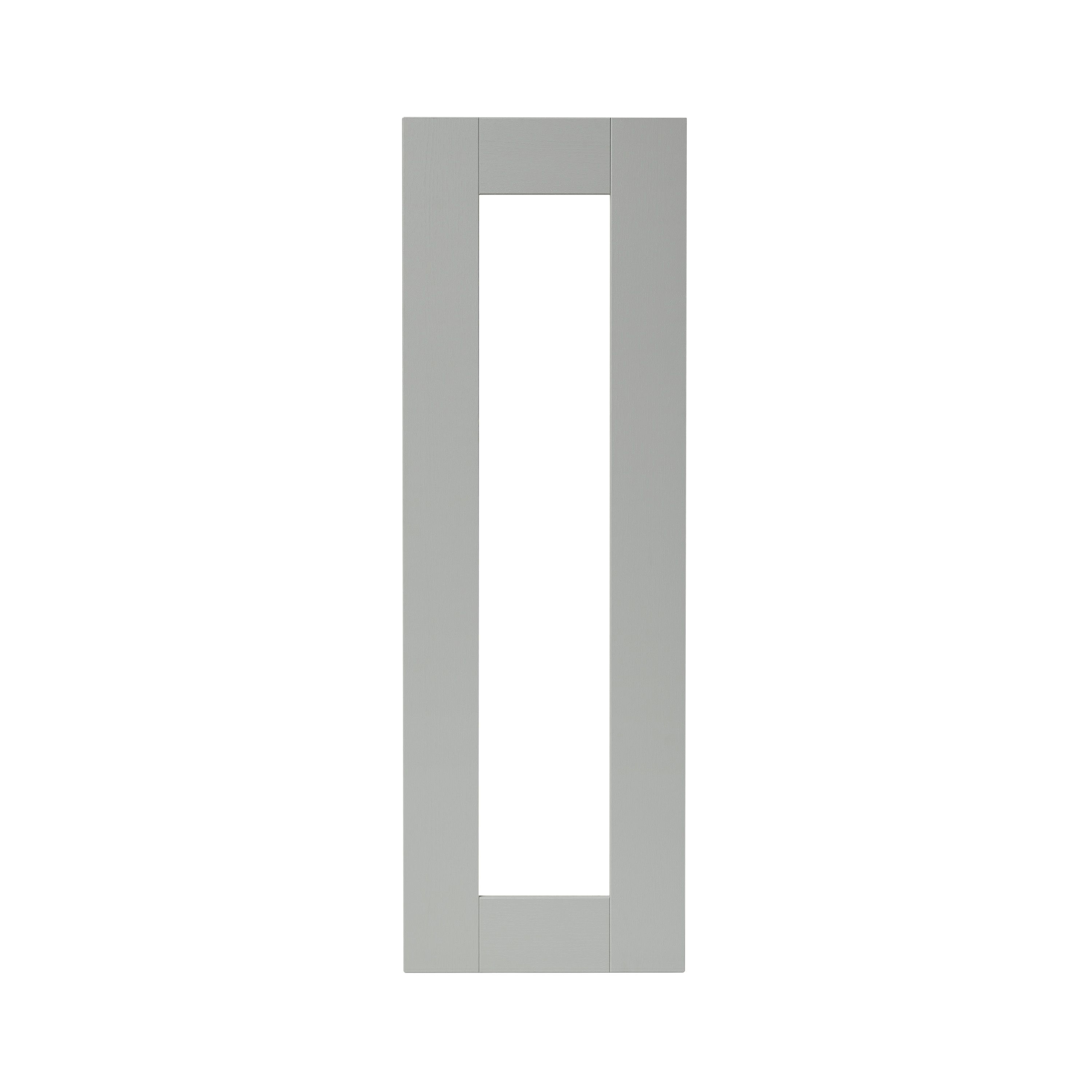 GoodHome Alpinia Matt grey wood effect Shaker Glazed Tall glazed ...