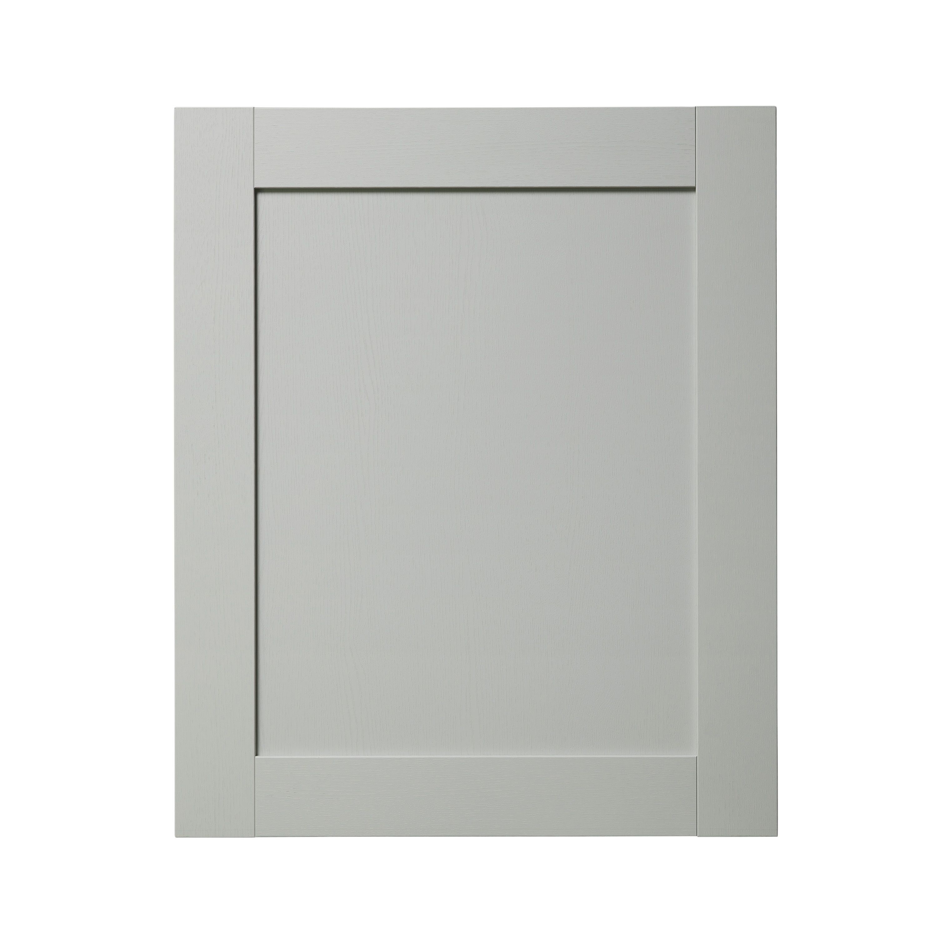GoodHome Alpinia Matt grey wood effect Shaker Tall appliance Cabinet ...