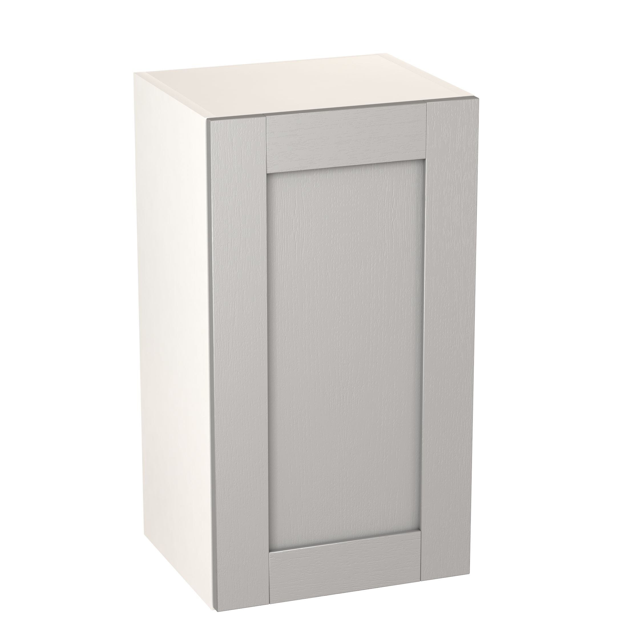 GoodHome Alpinia Matt grey wood effect Wall Kitchen cabinet (W) 400mm ...