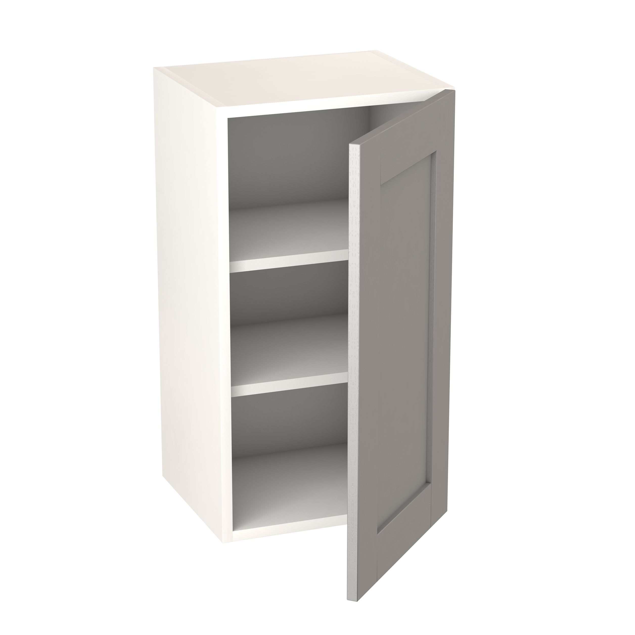 GoodHome Alpinia Matt grey wood effect Wall Kitchen cabinet (W) 400mm ...