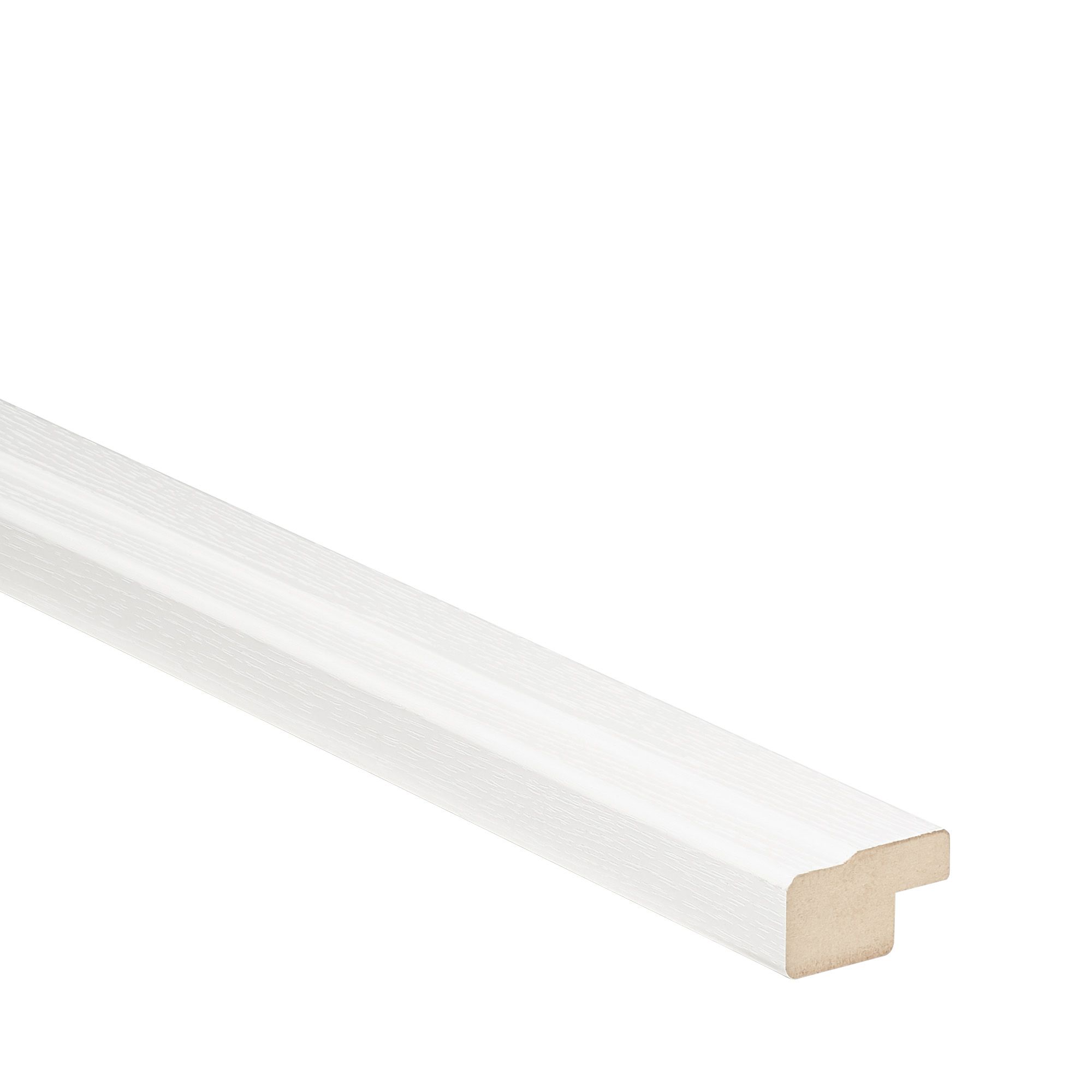 GoodHome Alpinia Matt ivory wood effect Cornice & pelmet, (L)2400mm (H)35mm