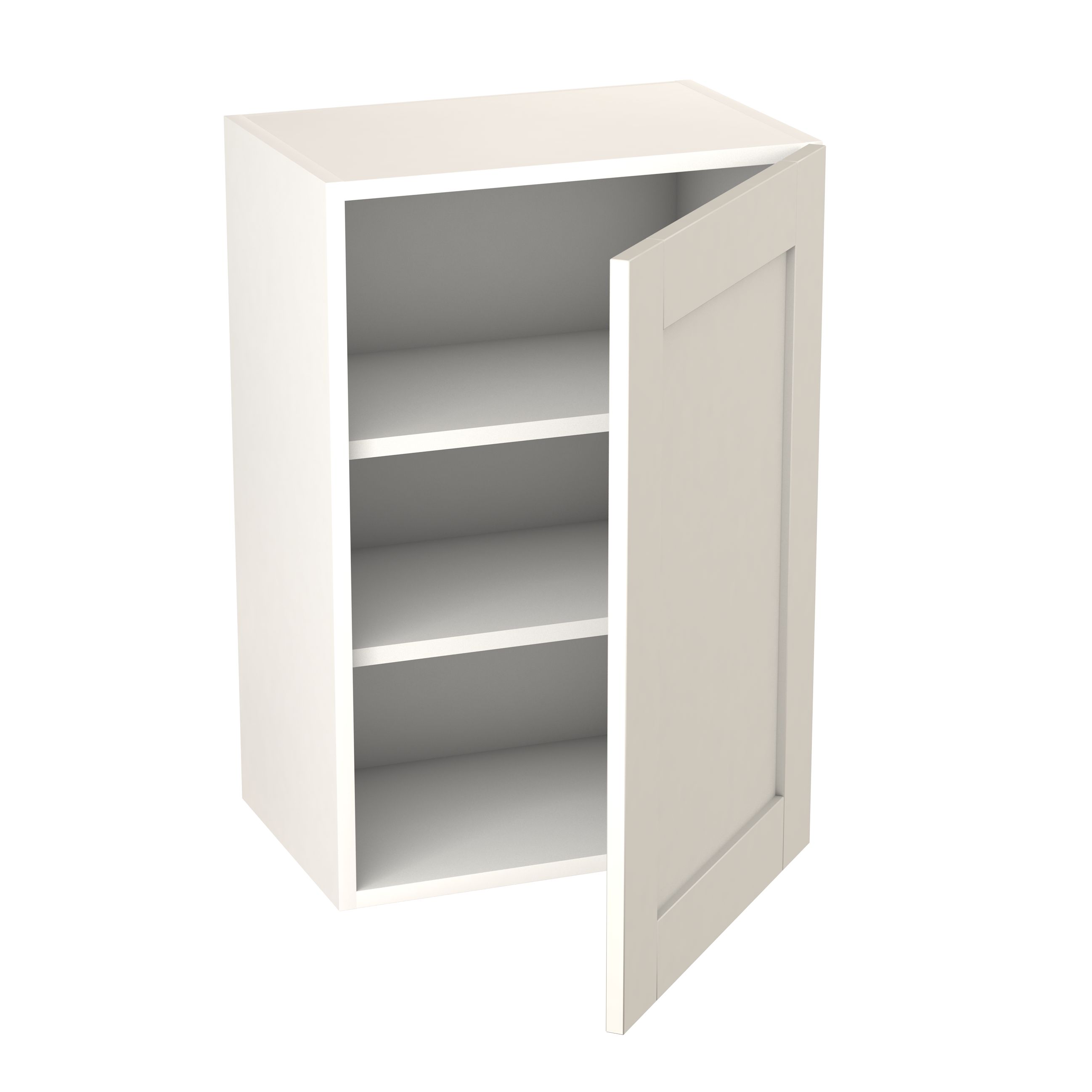 GoodHome Alpinia Matt ivory wood effect Matt ivory painted wood effect ...