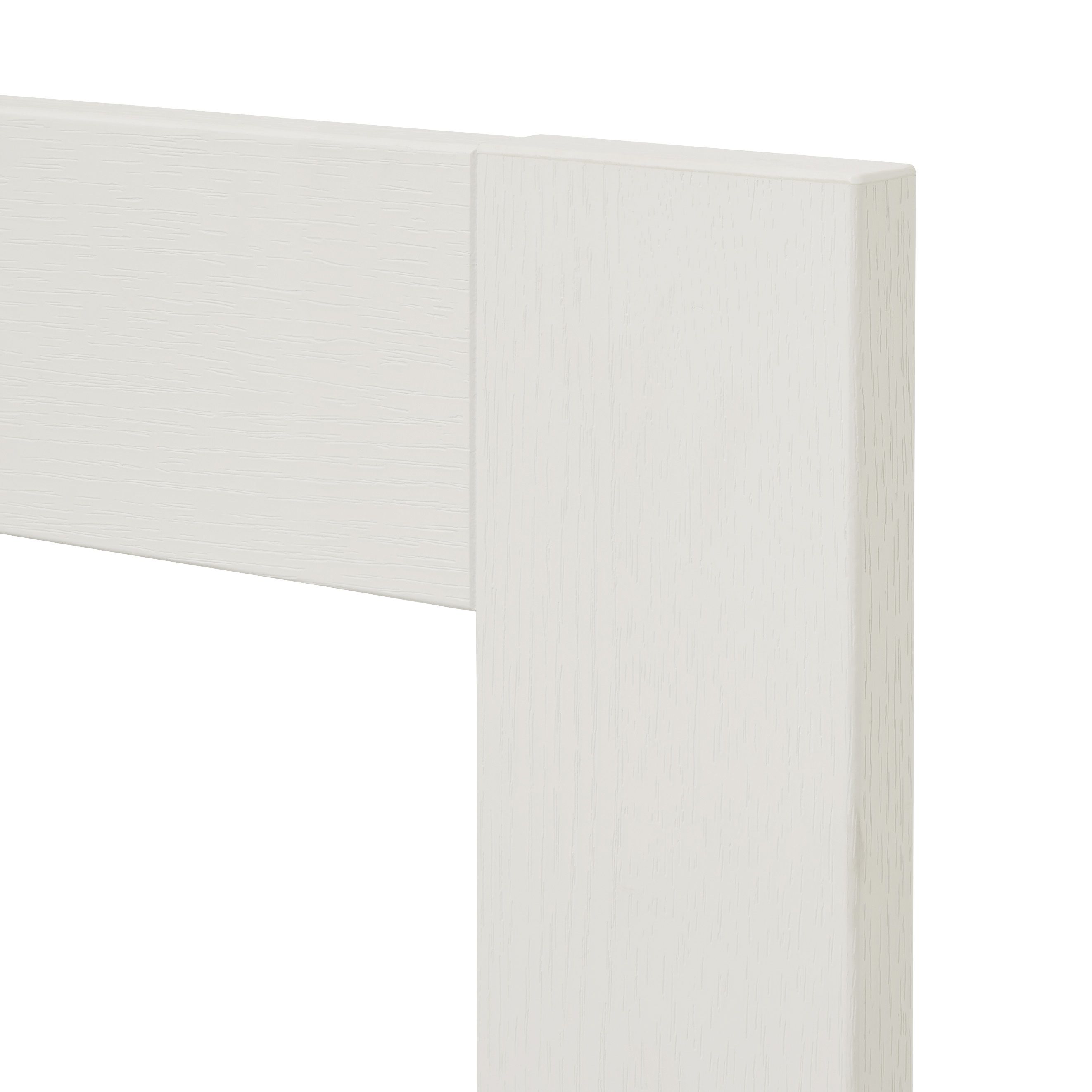 GoodHome Alpinia Matt ivory wood effect Shaker Glazed Cabinet door (W ...