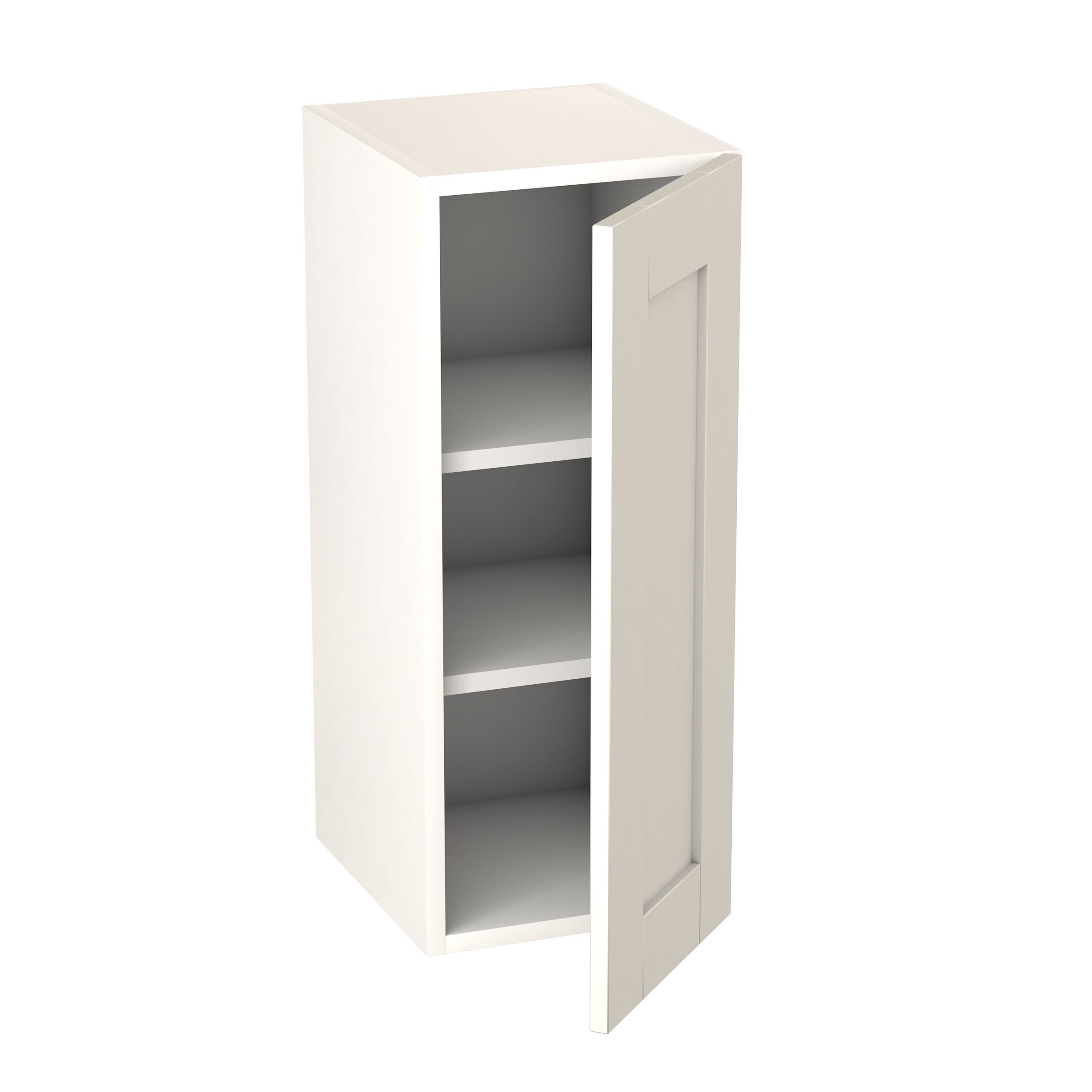 GoodHome Alpinia Matt ivory wood effect Wall Kitchen cabinet (W) 300mm ...