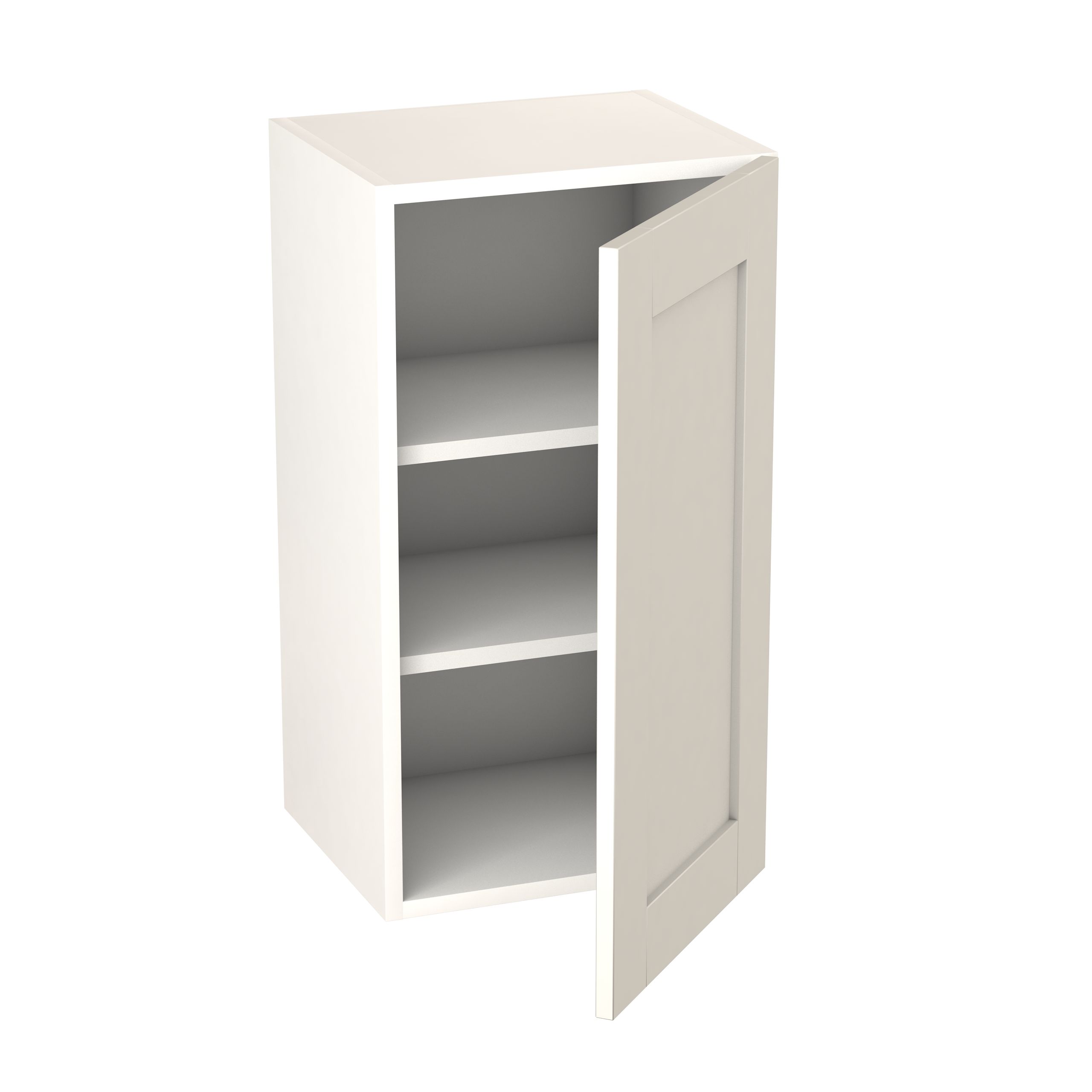 GoodHome Alpinia Matt ivory wood effect Wall Kitchen cabinet (W) 400mm ...