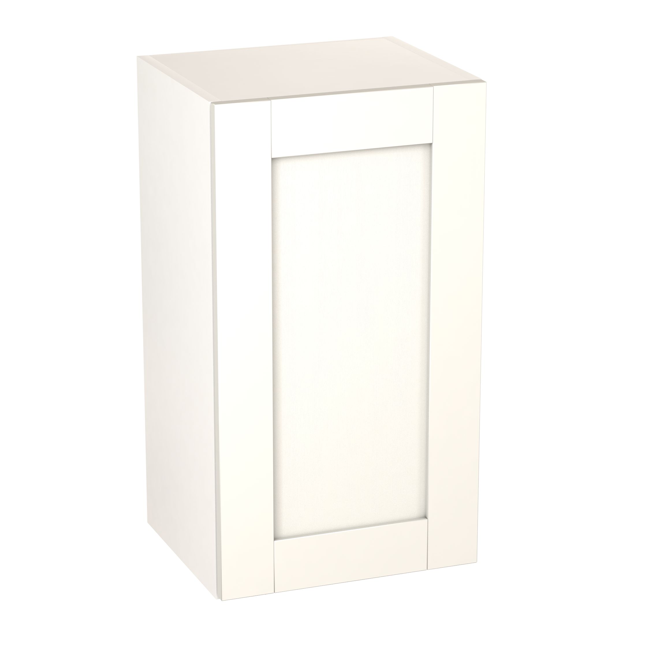 GoodHome Alpinia Matt ivory wood effect Wall Kitchen cabinet (W) 400mm ...