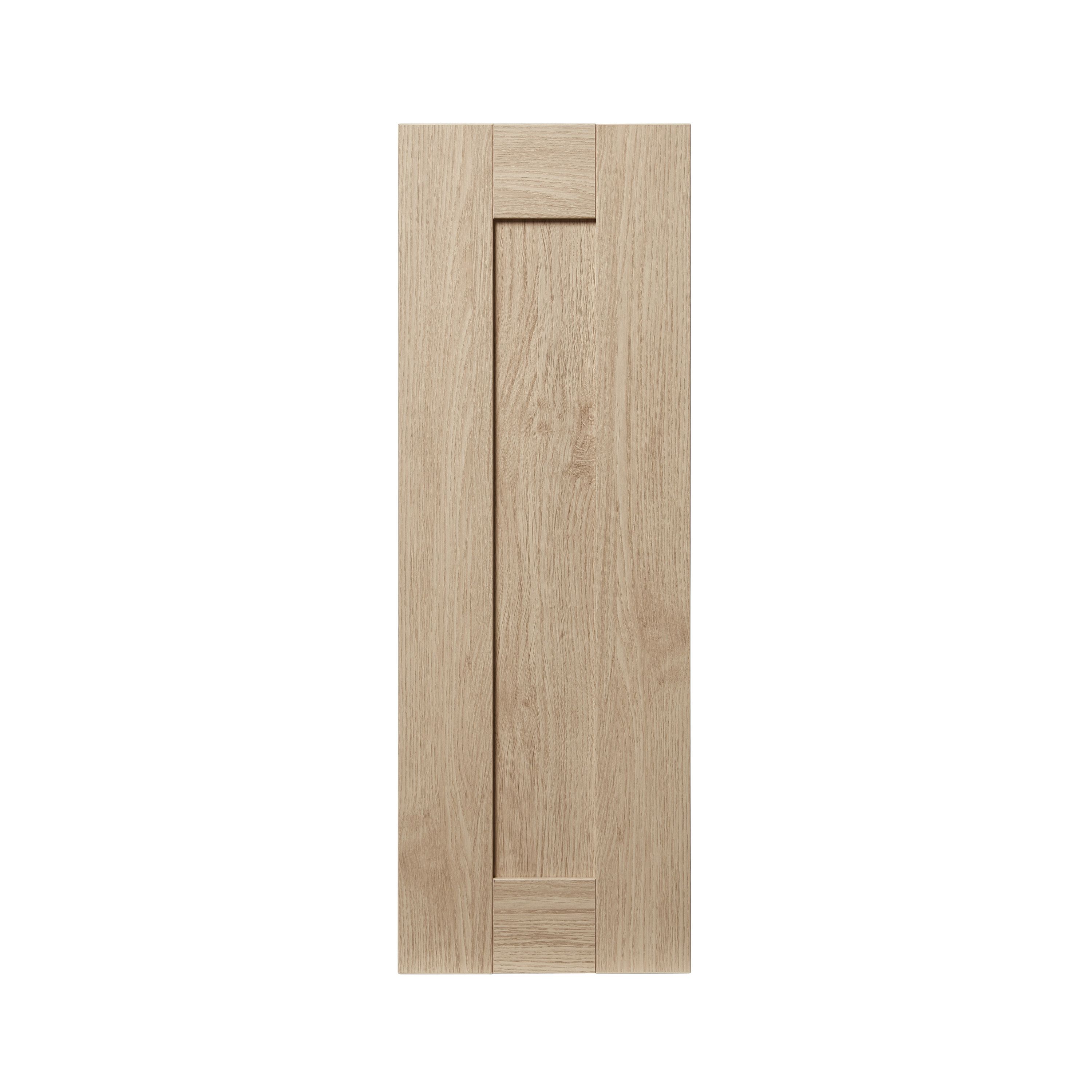 GoodHome Alpinia Matt light oak effect Shaker Highline Cabinet door (W ...