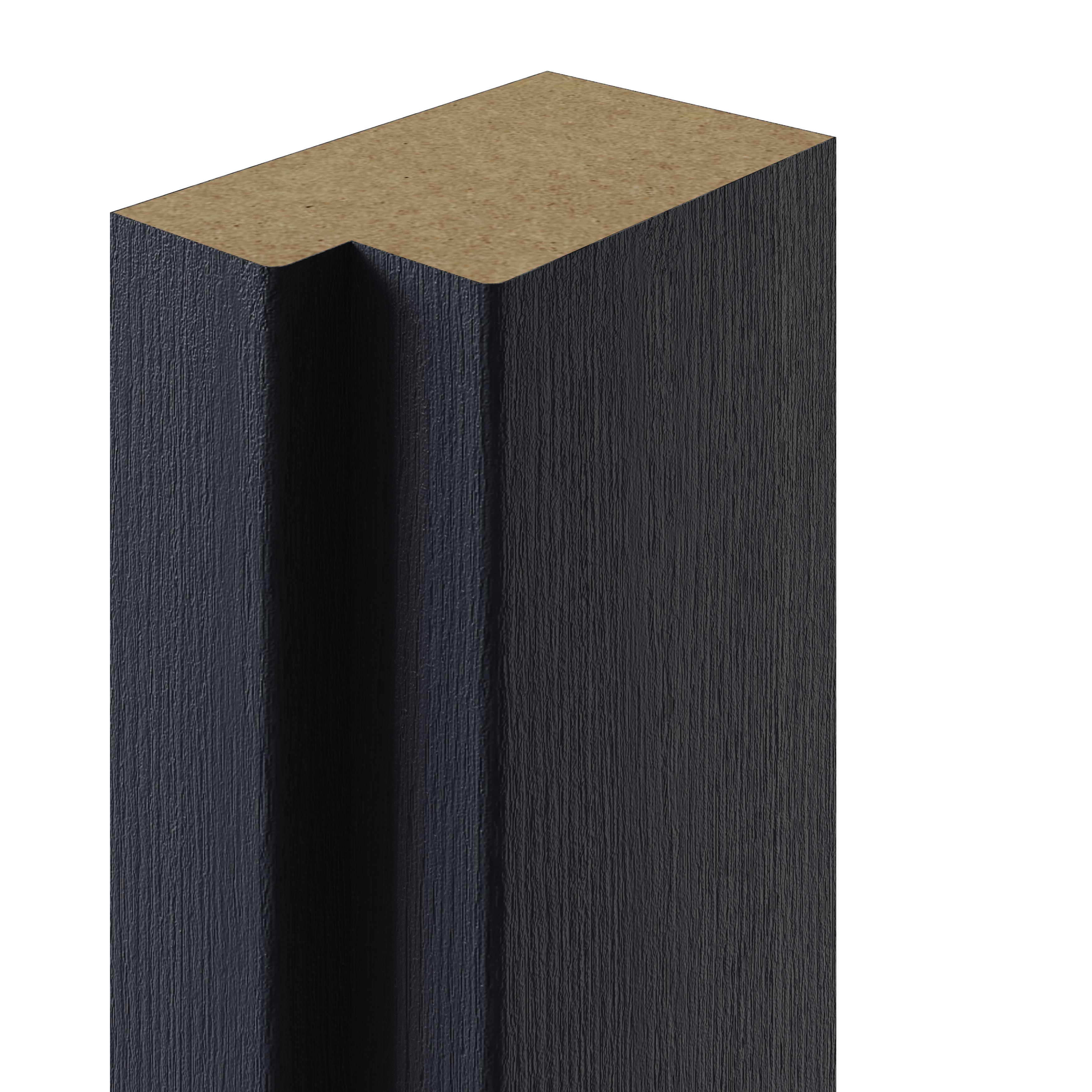 GoodHome Alpinia Matt Midnight Navy Square Pilaster, (H)2400mm (W)80mm