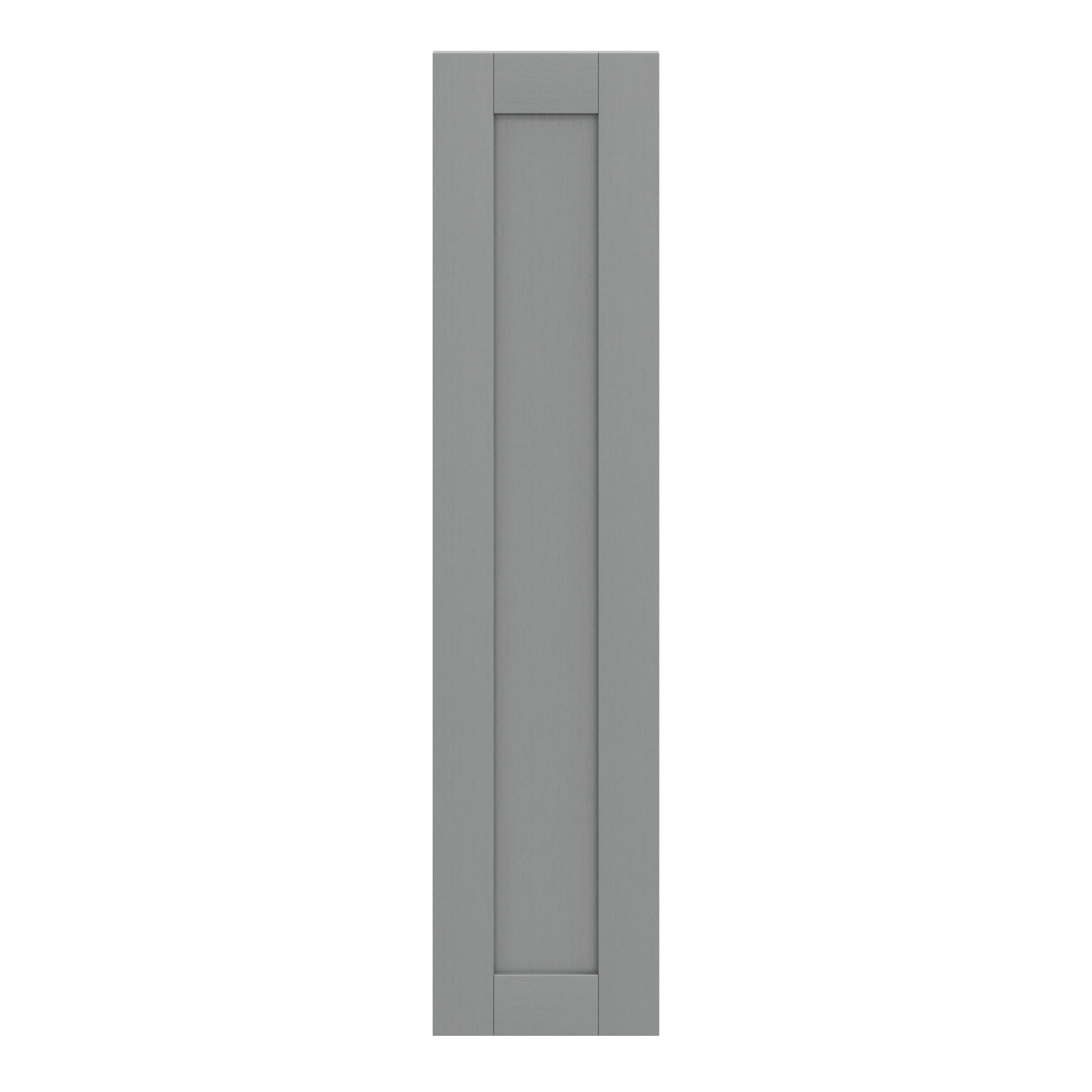 GoodHome Alpinia Matt slate grey wood effect Shaker Larder Cabinet door ...
