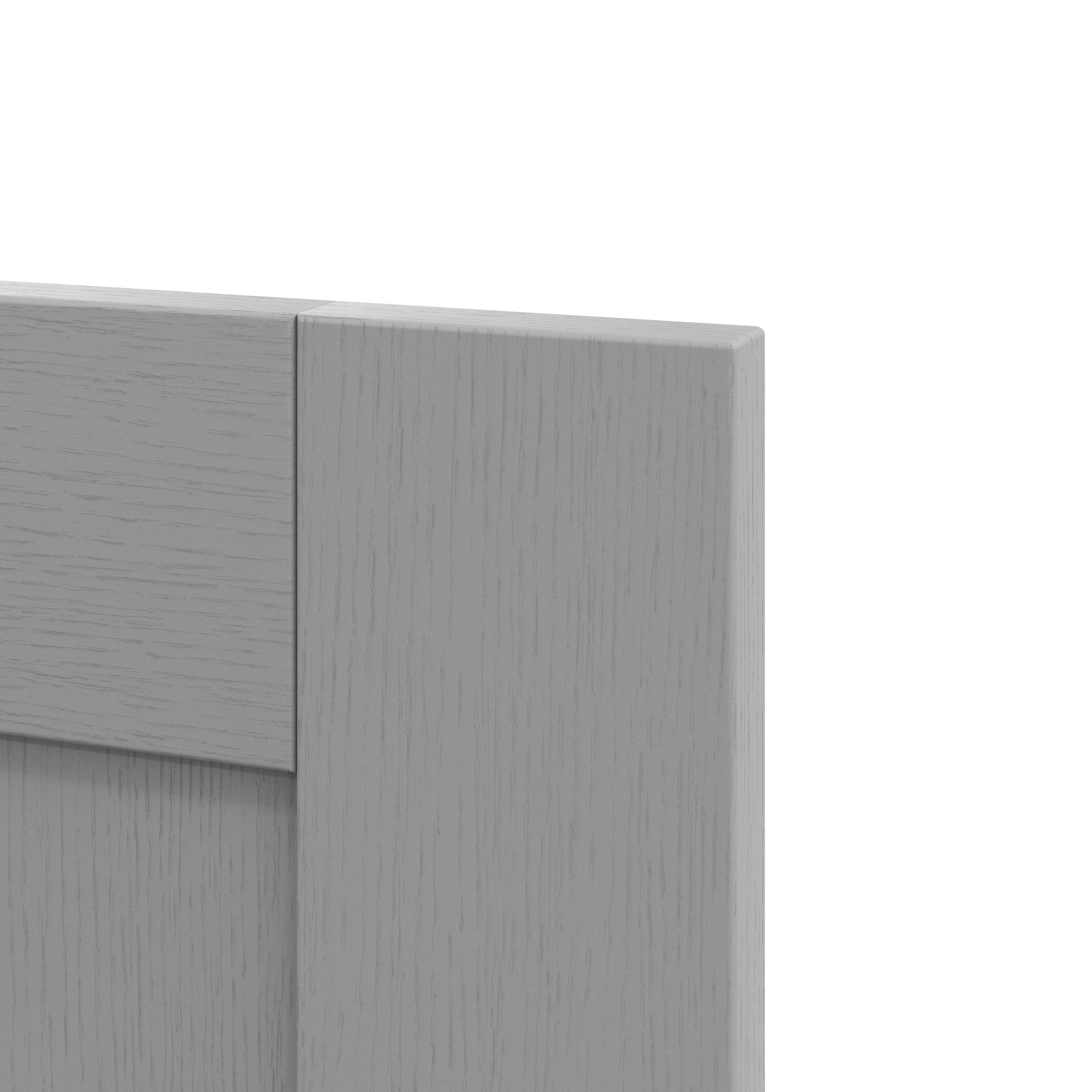 GoodHome Alpinia Matt slate grey wood effect Shaker Tall appliance ...