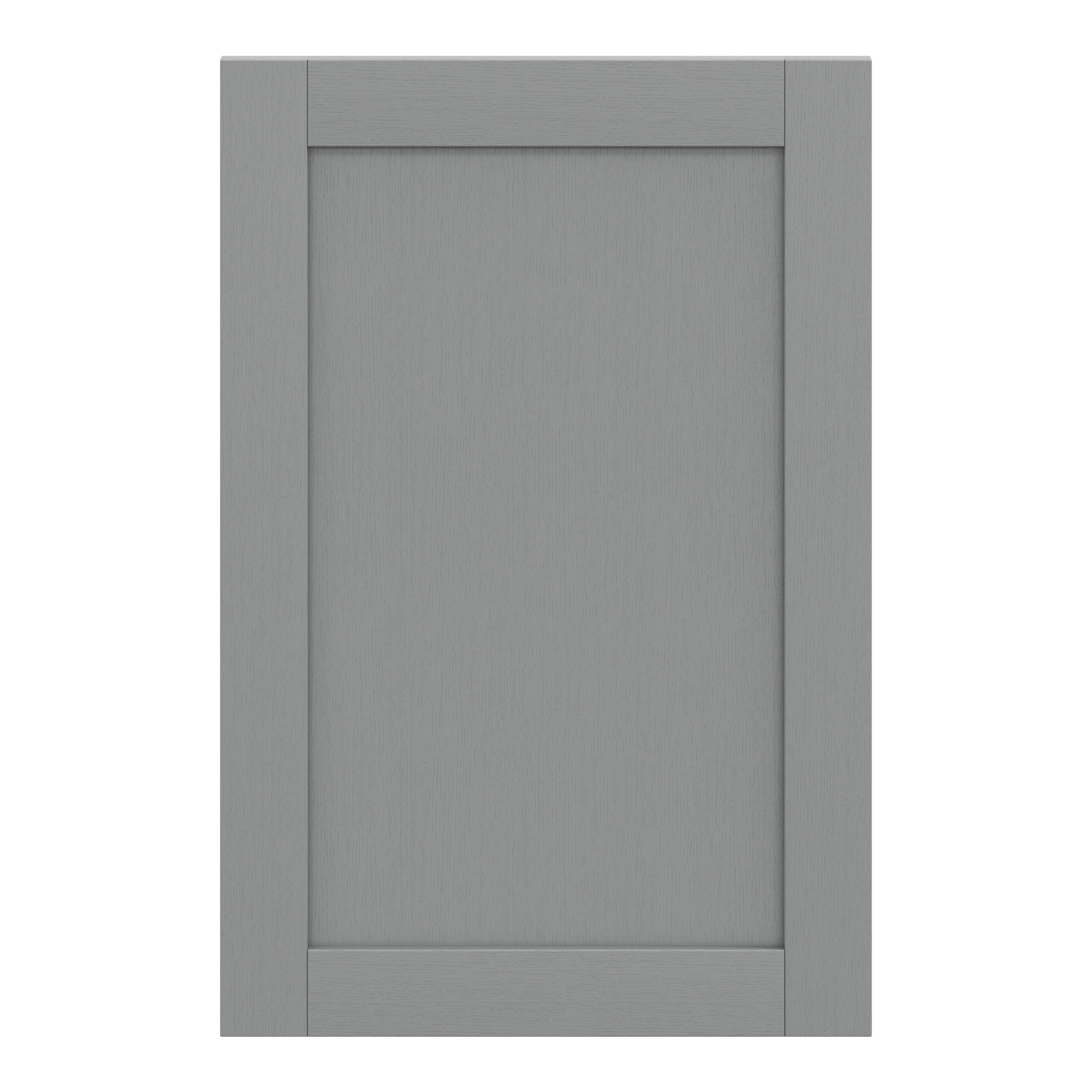 GoodHome Alpinia Matt slate grey wood effect Shaker Tall wall Cabinet ...
