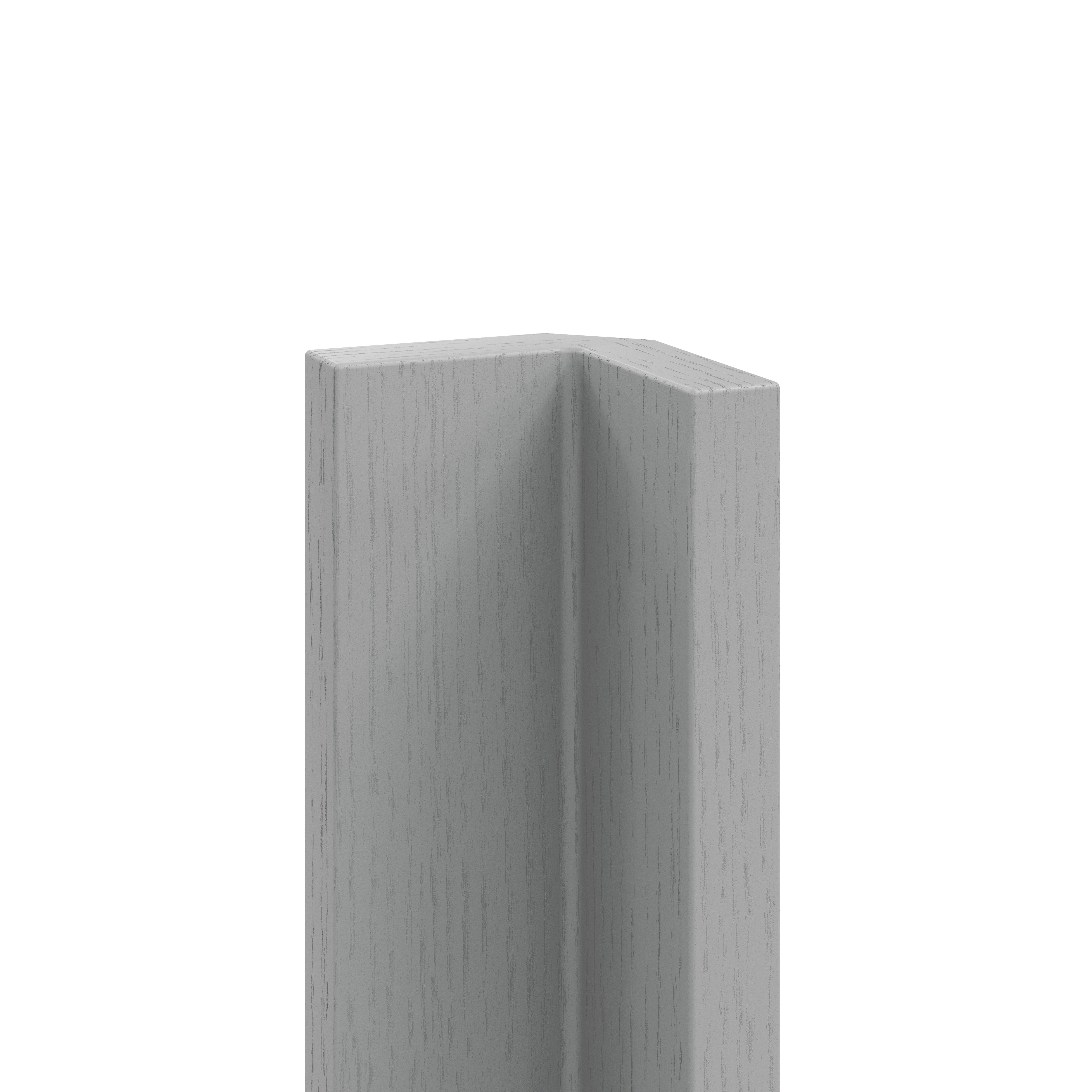 GoodHome Alpinia Matt slate grey wood effect Standard Corner post, (W)59mm
