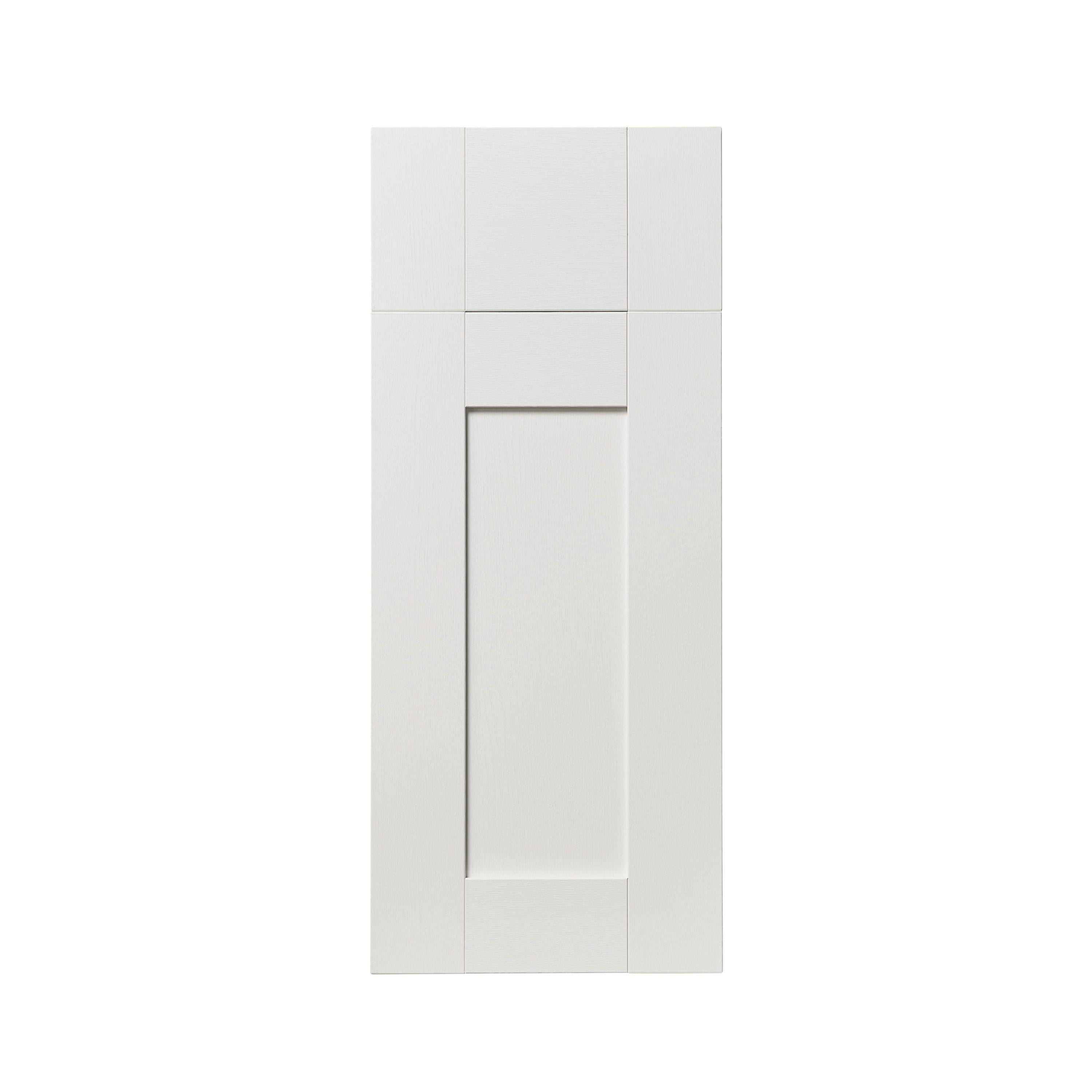 GoodHome Alpinia Painted Matt ivory wood effect Shaker Door & drawer 300mm
