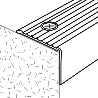 GoodHome Aluminium Anti-slip High grip Step protector, (L)900mm (W)35mm