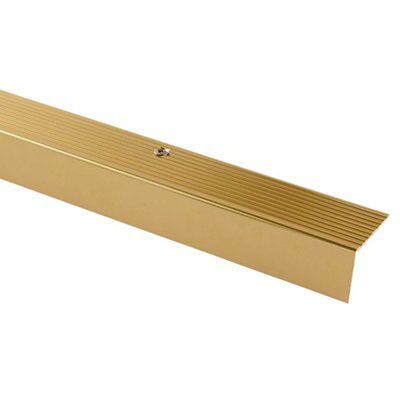 GoodHome Aluminium Anti-slip Step protector, (L)900mm (W)35mm | DIY at B&Q