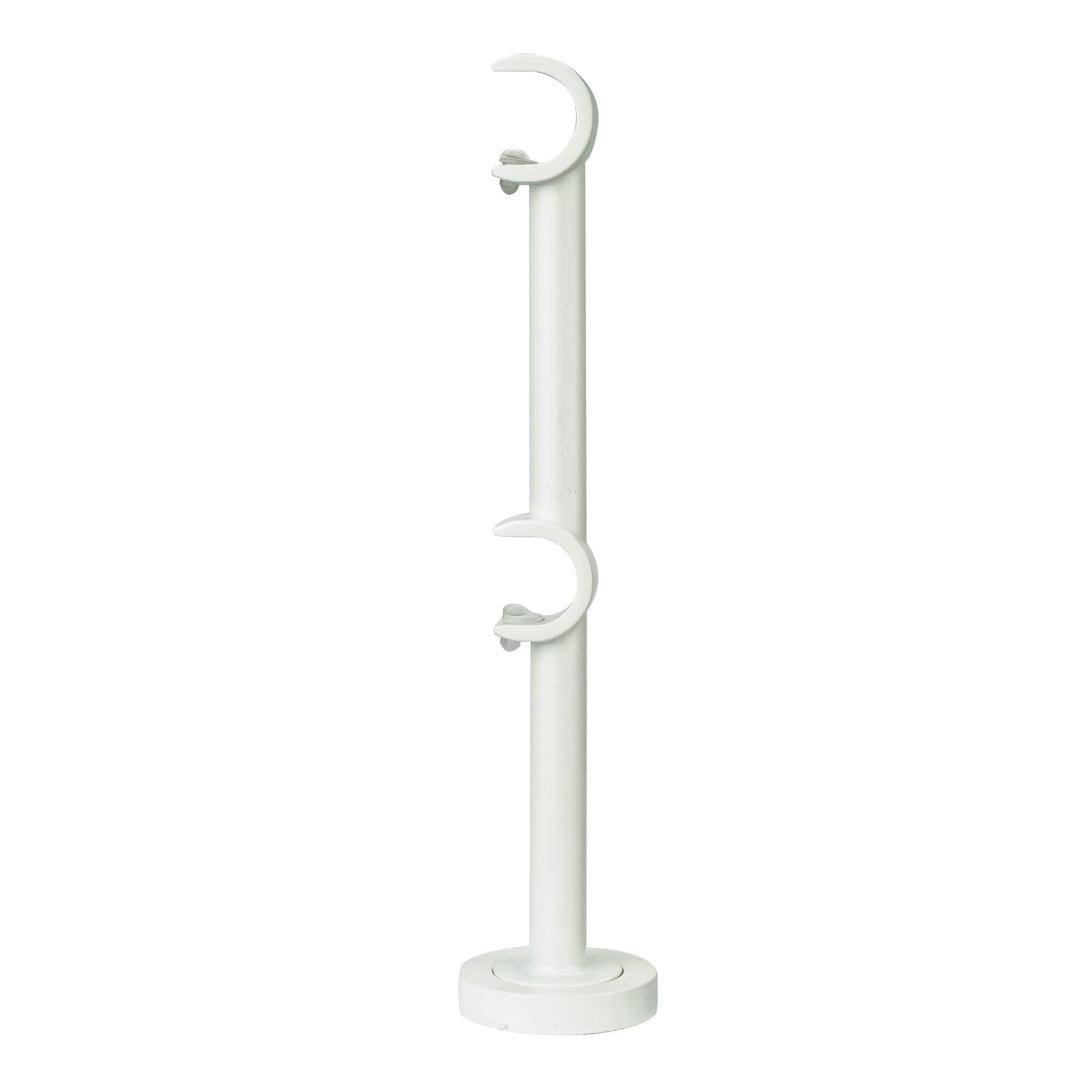 GoodHome Anafi Matt White Metal Long double Curtain pole bracket (Dia ...