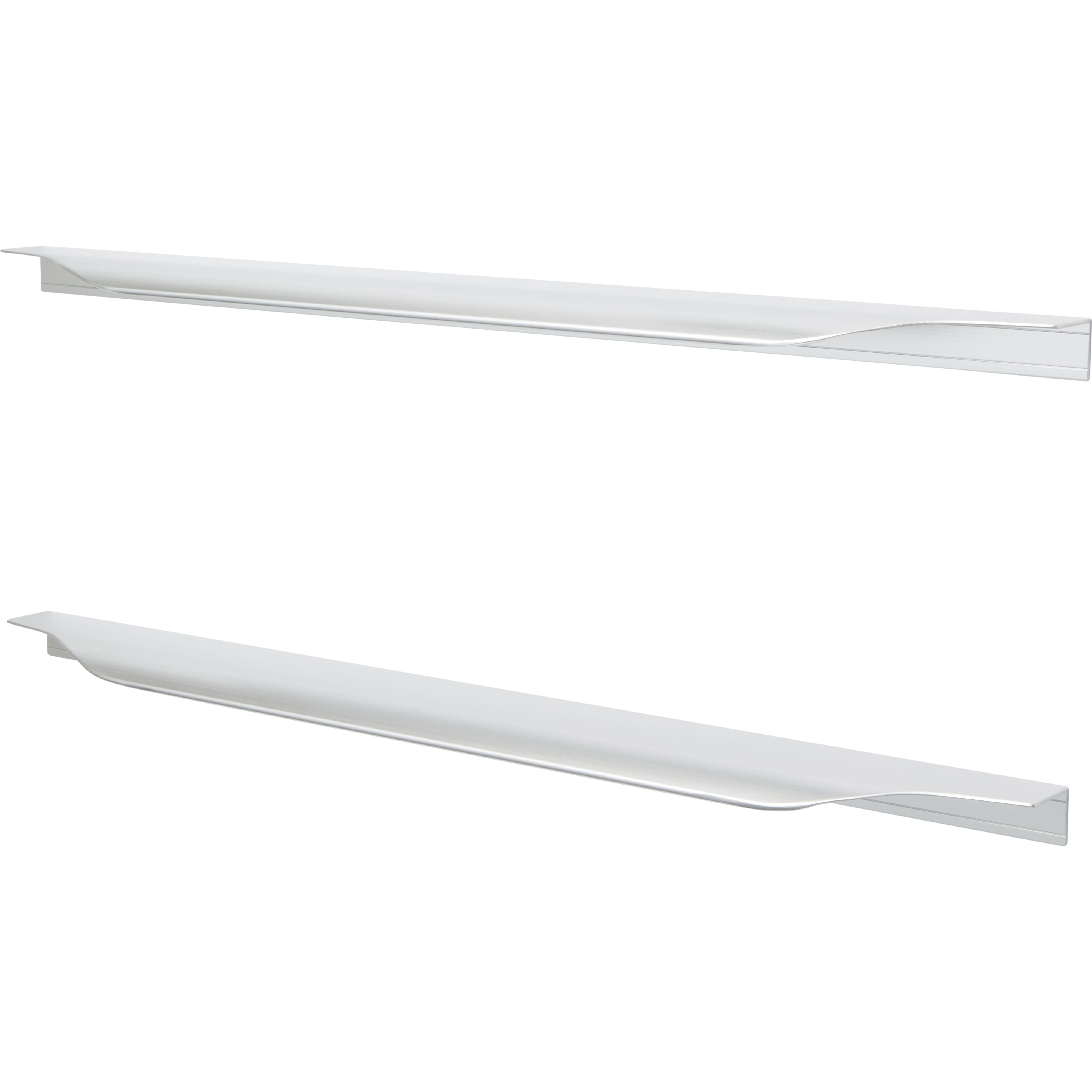 GoodHome Andali Chrome effect Kitchen cabinets Straight Edge Handle (L ...