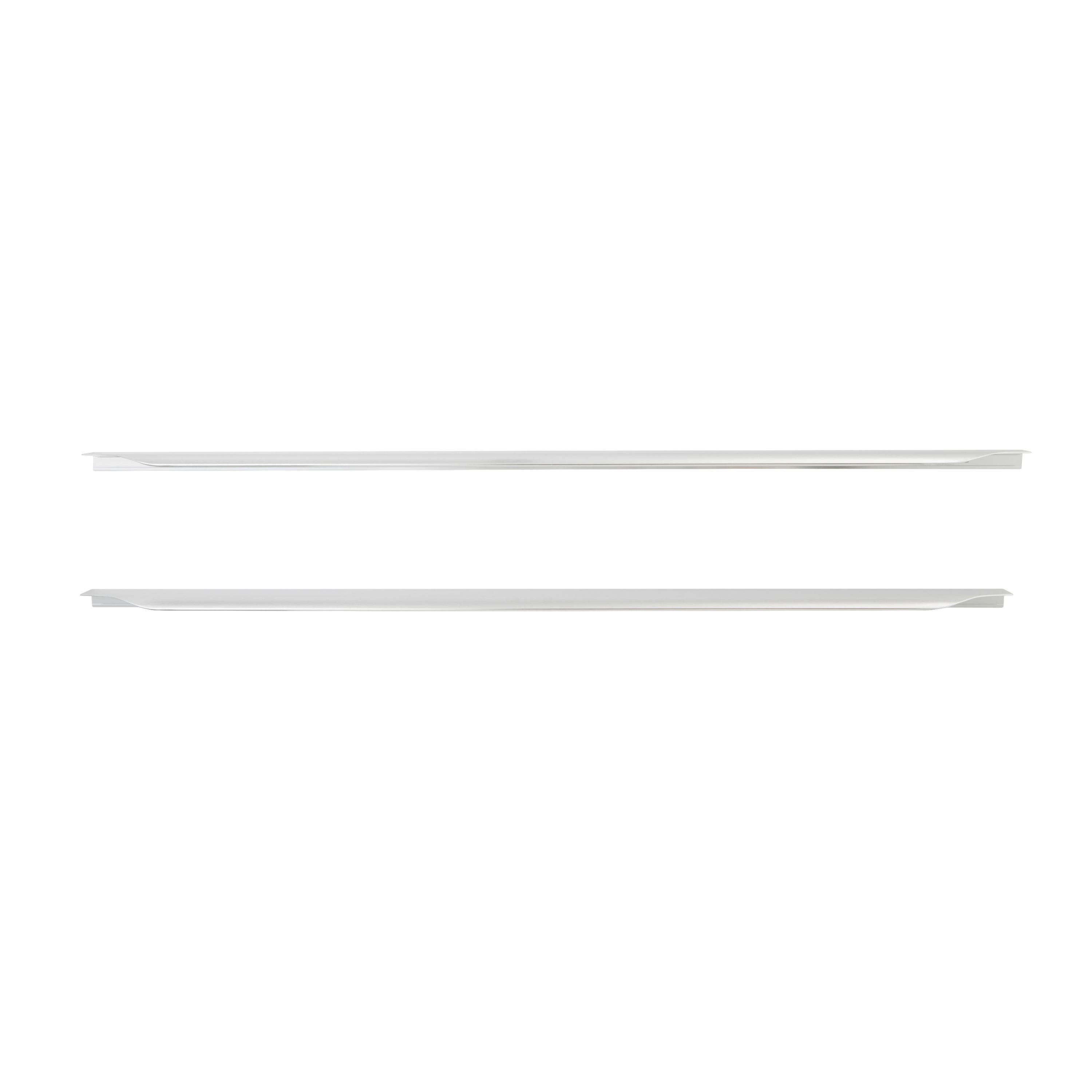 GoodHome Andali Silver Kitchen cabinets Straight Edge Handle (L)79.7cm ...
