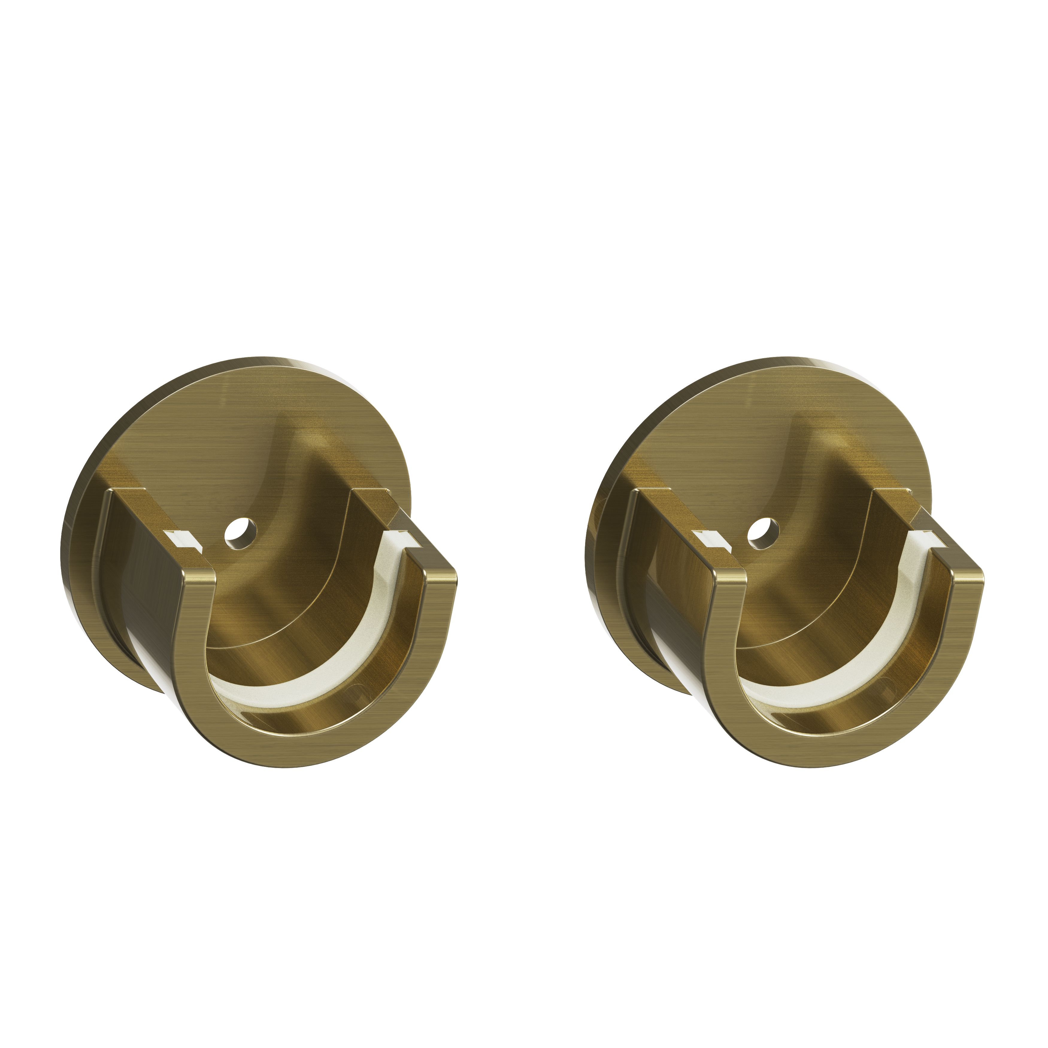 GoodHome Antiki Gold Antique brass effect Metal & plastic Recess ...