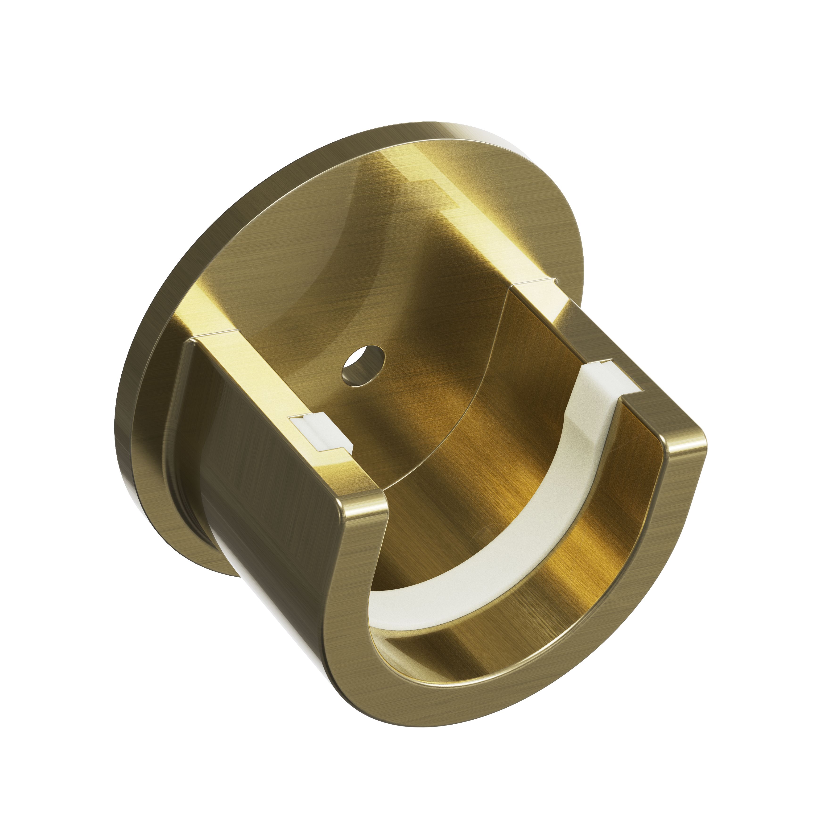 GoodHome Antiki Gold Antique brass effect Metal & plastic Recess ...