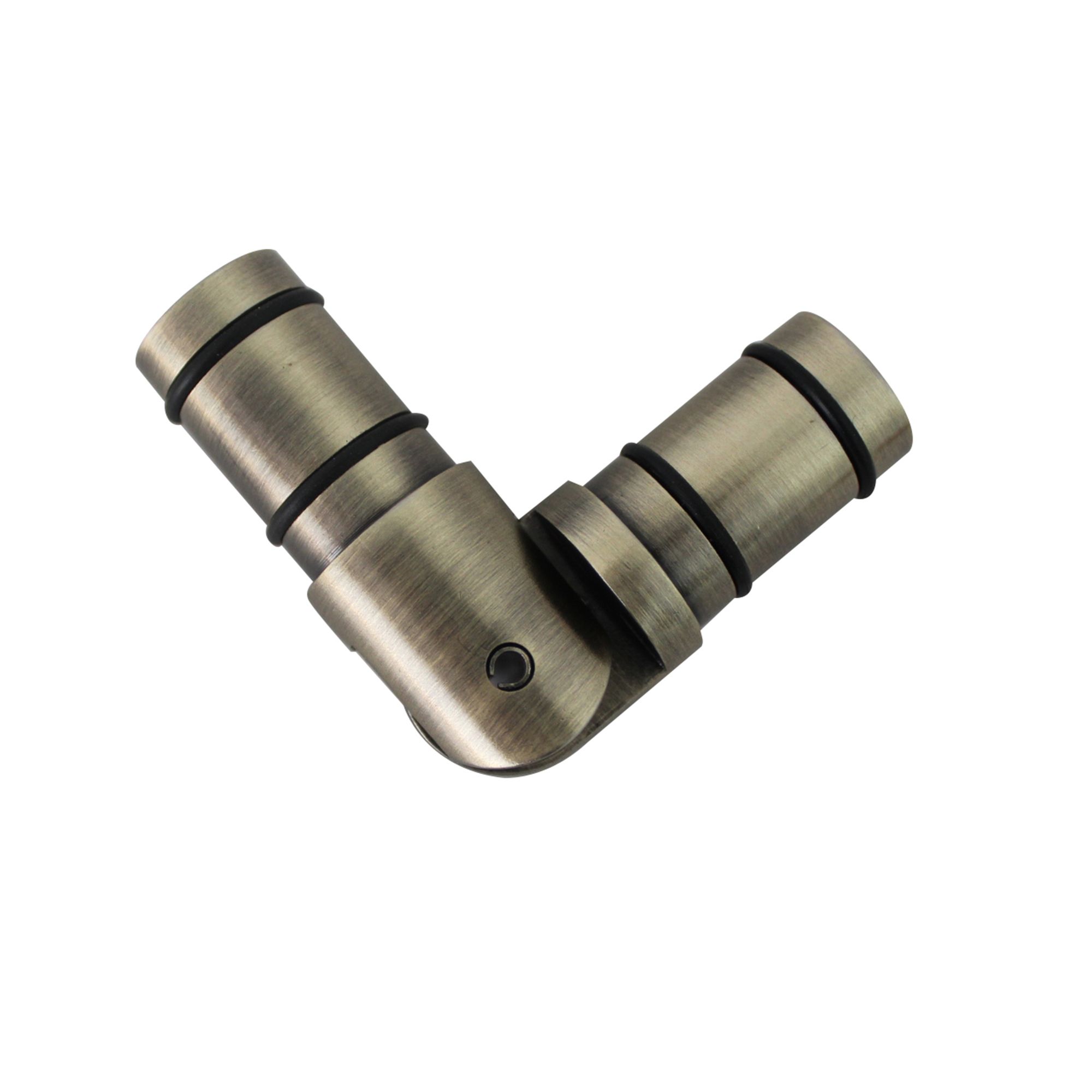 GoodHome Antiki Satin Gold Antique brass effect Metal Clip Elbow joiner ...