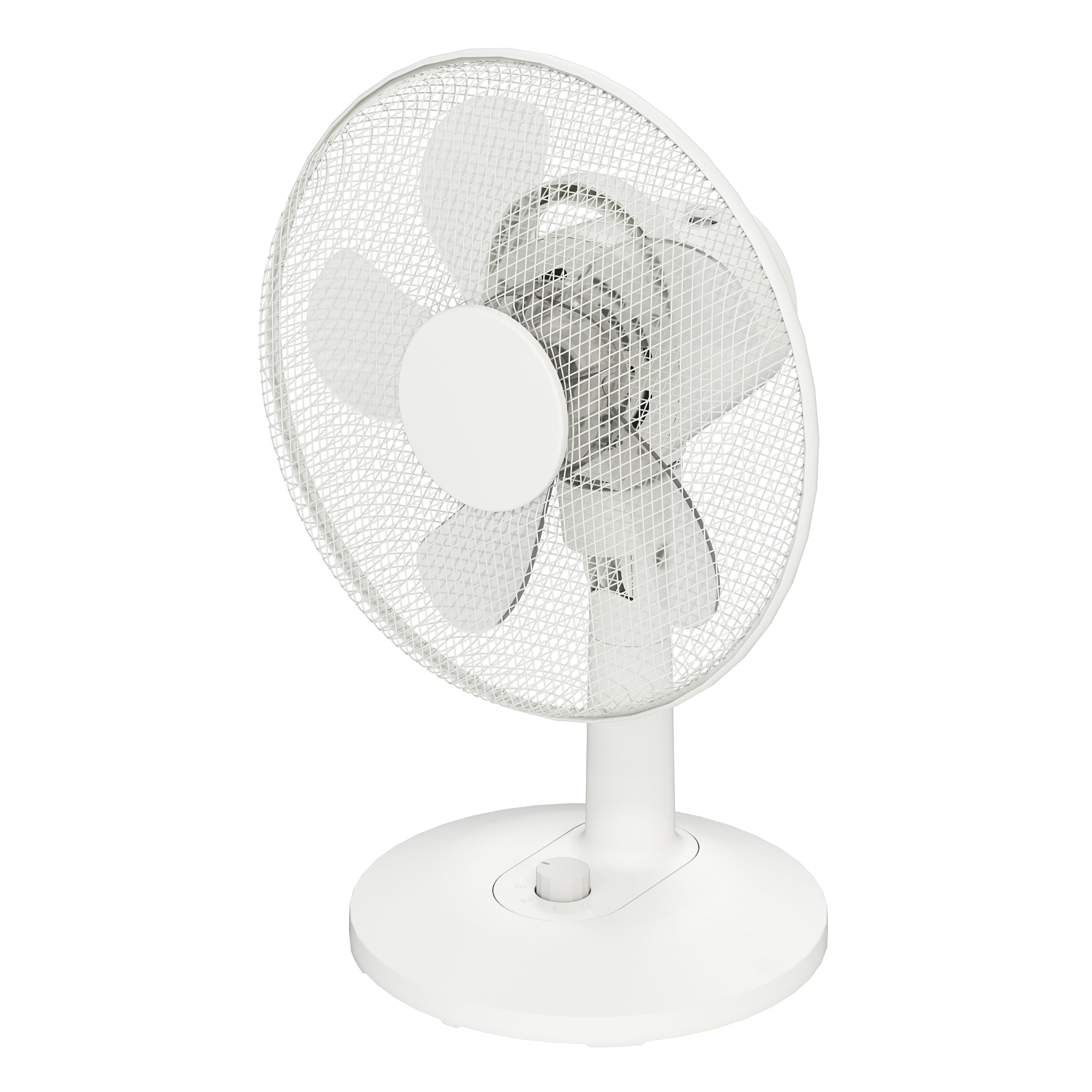 GoodHome AOBA White Matt white 11" 40W Not remote controlled Desk fan ...
