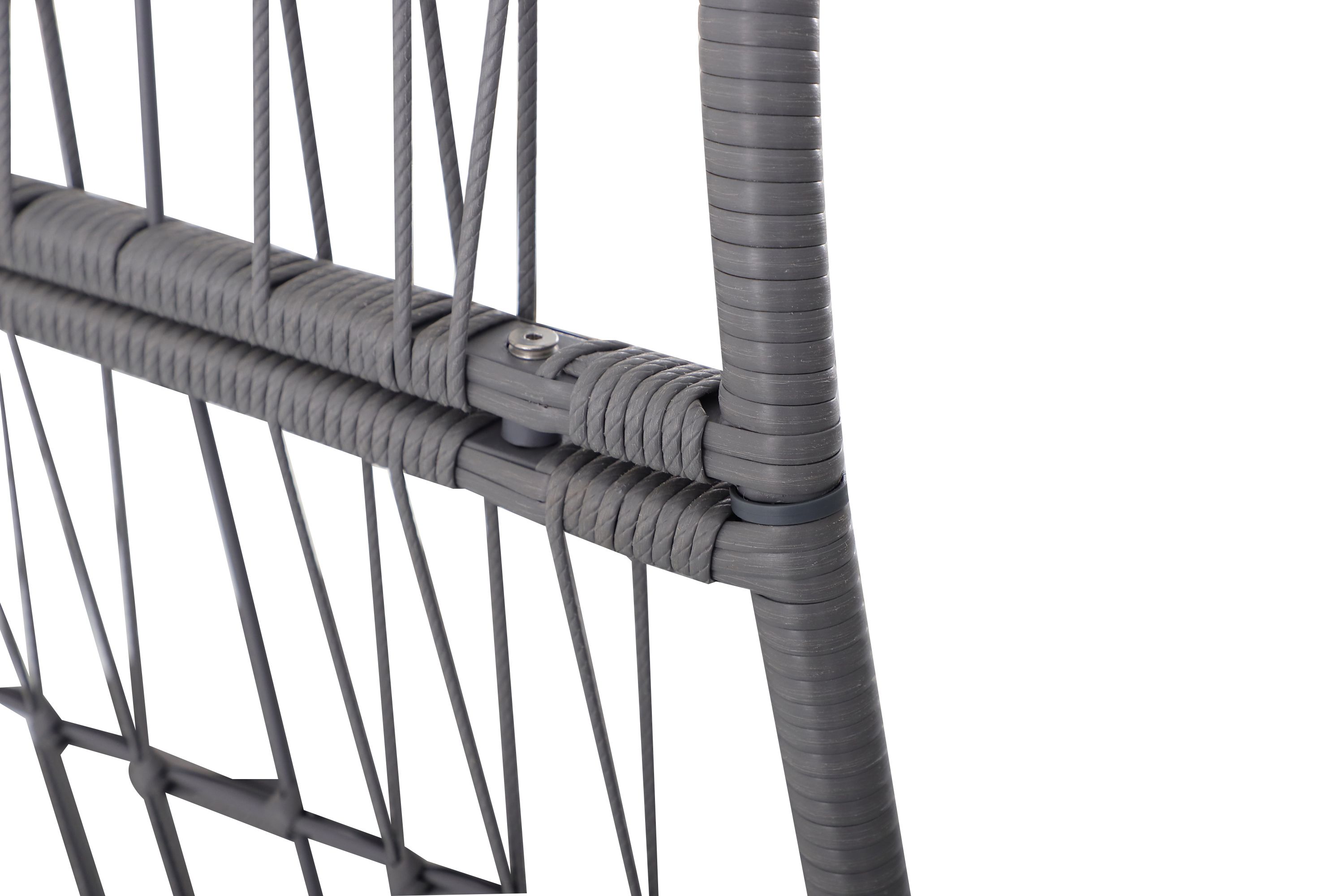 GoodHome Apolima Steel grey Rattan effect Egg chair