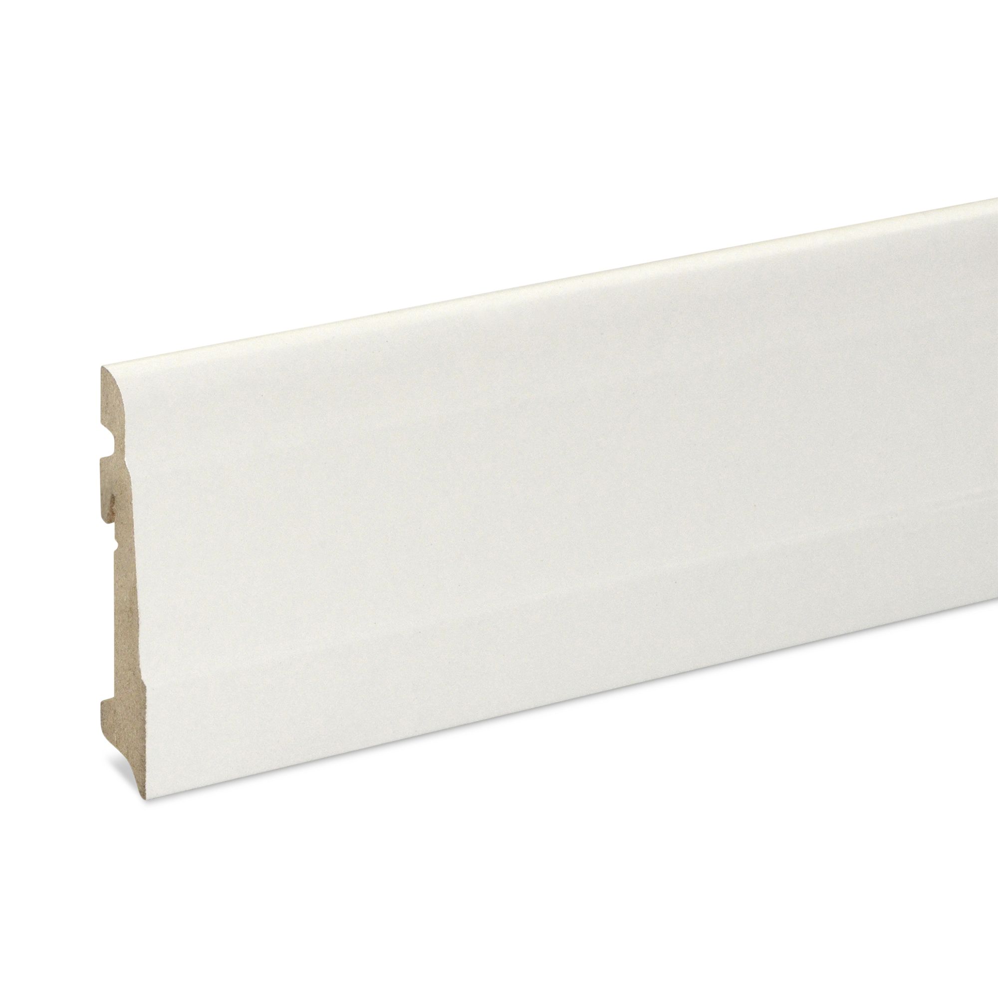 GoodHome Art Deco Style White MDF Skirting board (L)2200mm (W)100mm (T)19mm