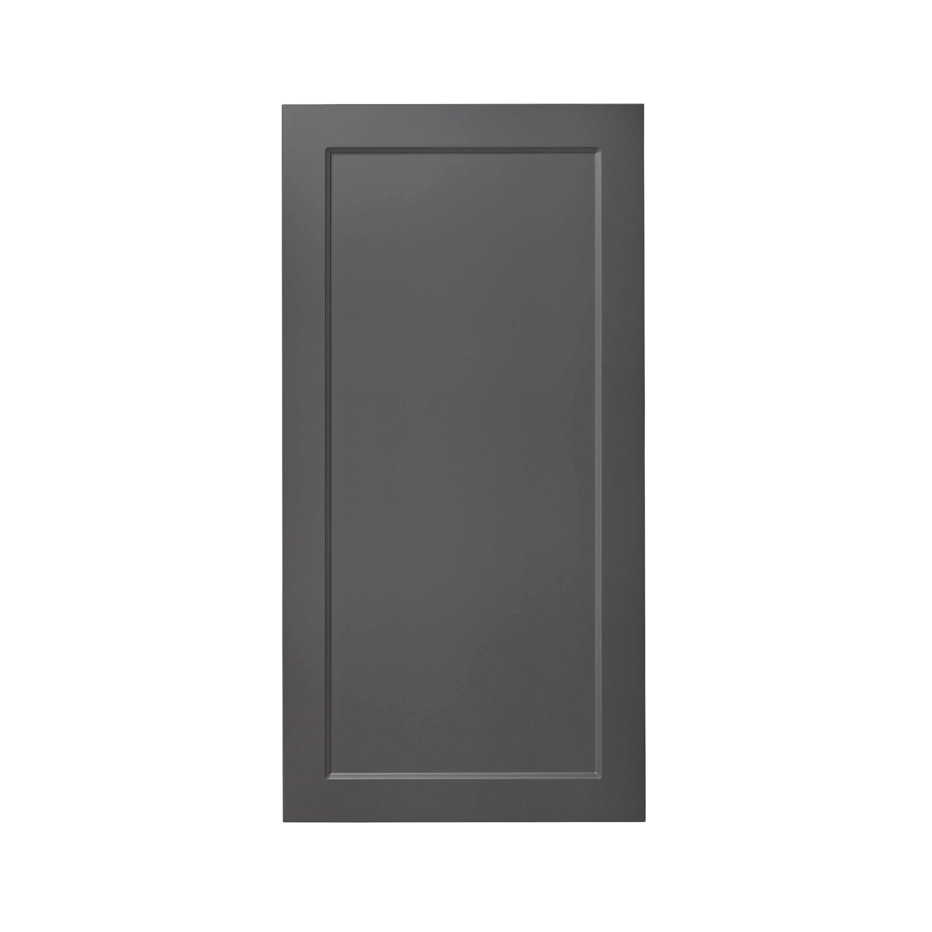 GoodHome Artemisia Matt graphite classic shaker Matt graphite Larder ...