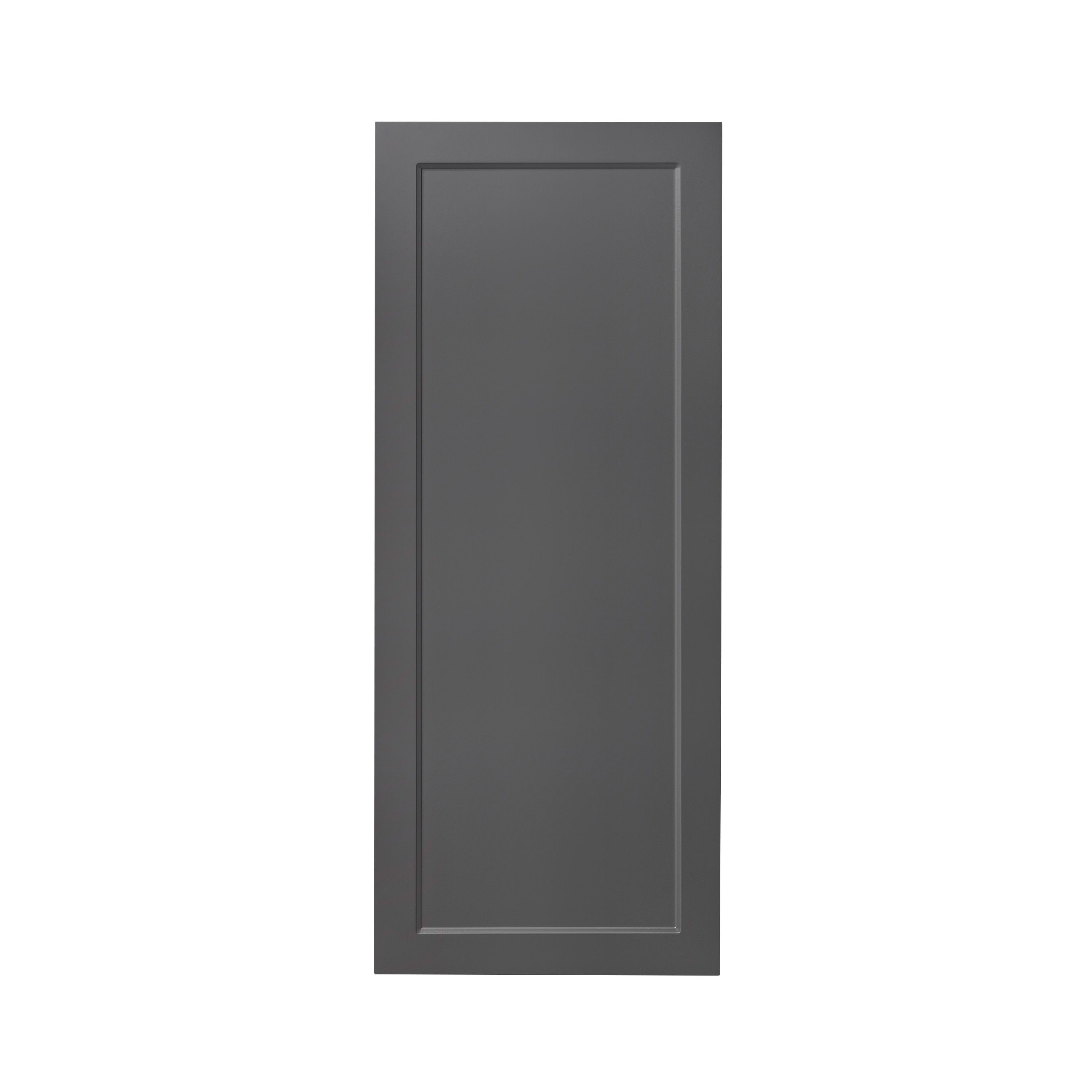 GoodHome Artemisia Matt graphite Shaker Tall larder Cabinet door (W ...