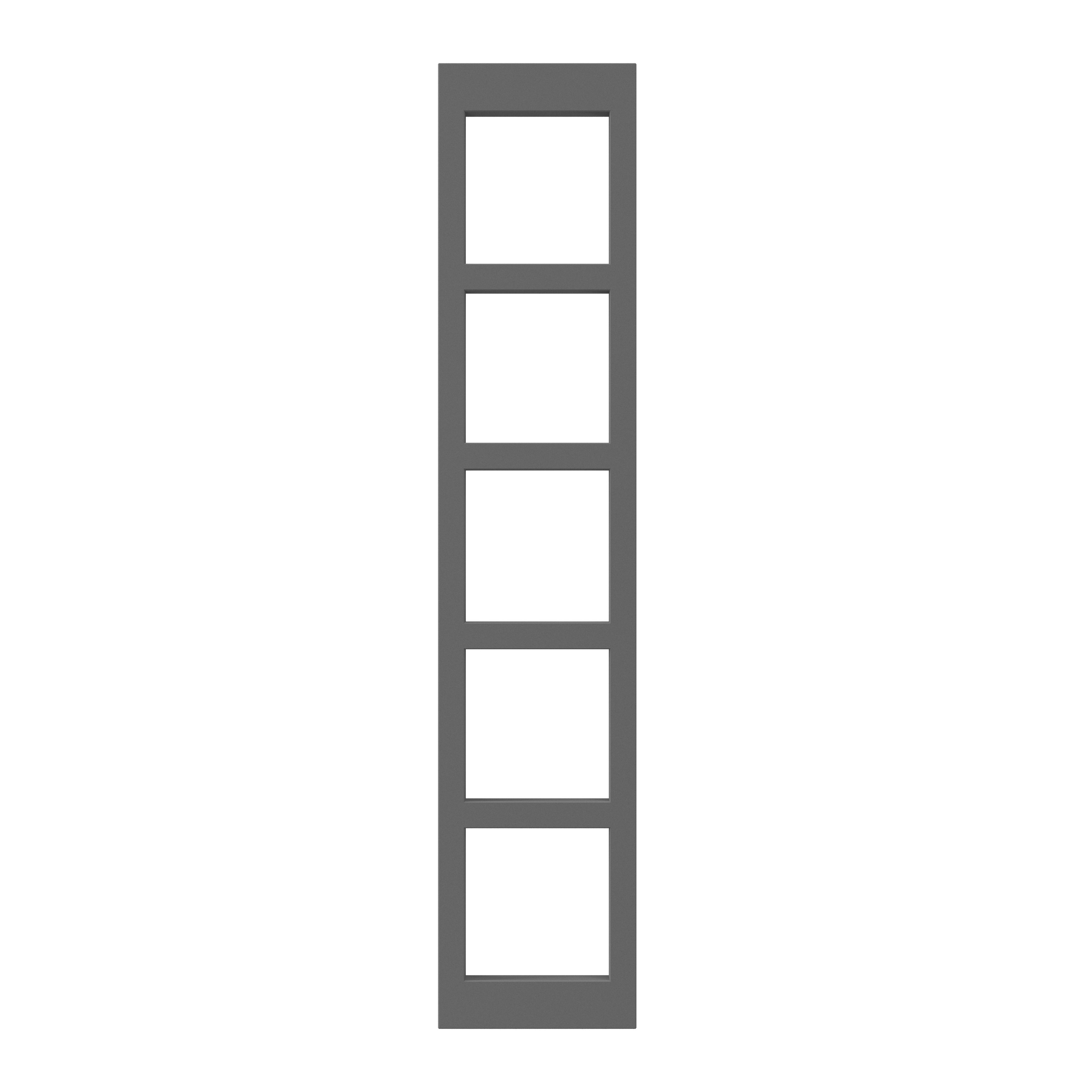 GoodHome Artemisia Matt Graphite Wine rack fascia, (H)715mm (W)147mm ...