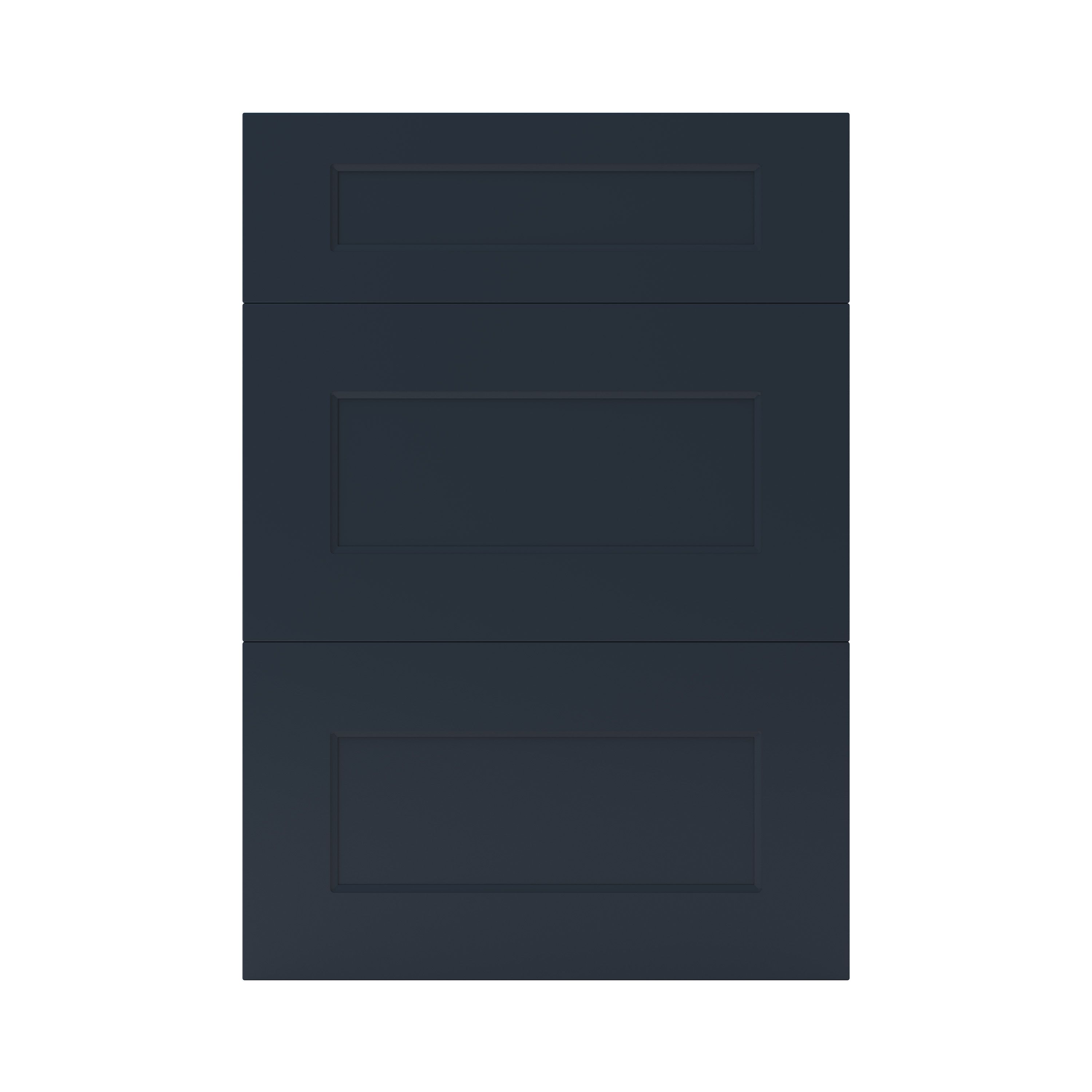 GoodHome Artemisia Matt midnight blue 3 drawer front, Pack of 1 (H ...